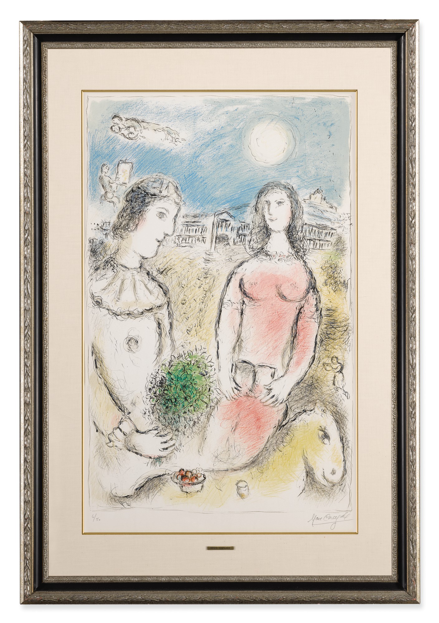 MARC CHAGALL | COUPLE AT DUSK (M. 972) | Chagall Online: A World of ...