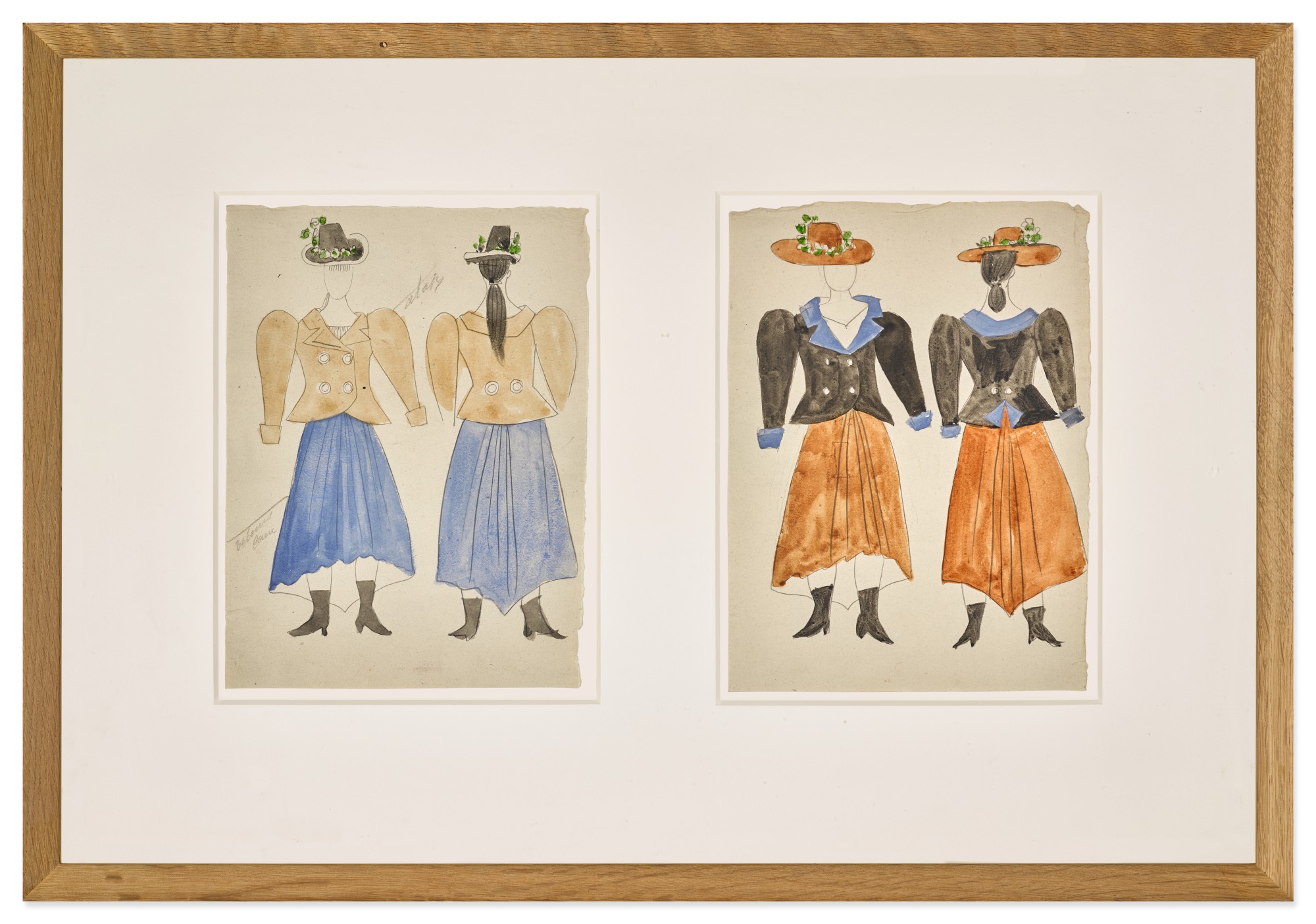 PABLO PICASSO | PULCINELLA (ÉTUDE DE COSTUME FÉMININ) & ÉTUDE DE ...