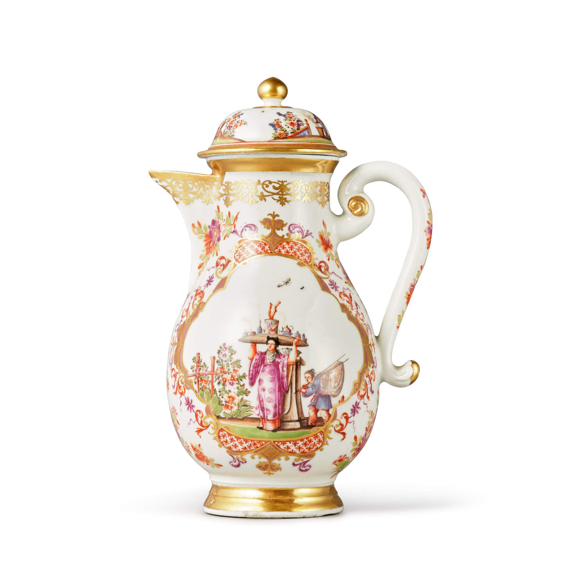 A Meissen Chinoiserie Coffee Pot and Cover, Circa 1728 | Classic Design: Furniture, Silver ...