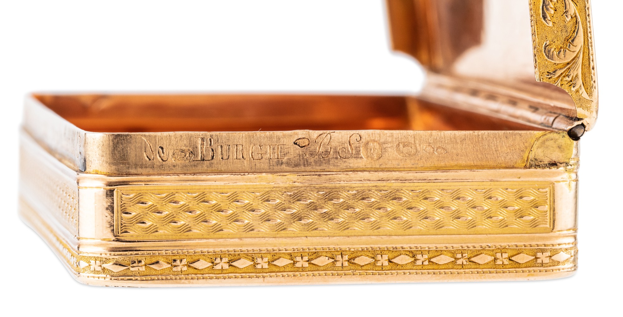 A two-colour gold snuff box, Paris, Jacques-Félix Viennot, Paris, 1798 ...