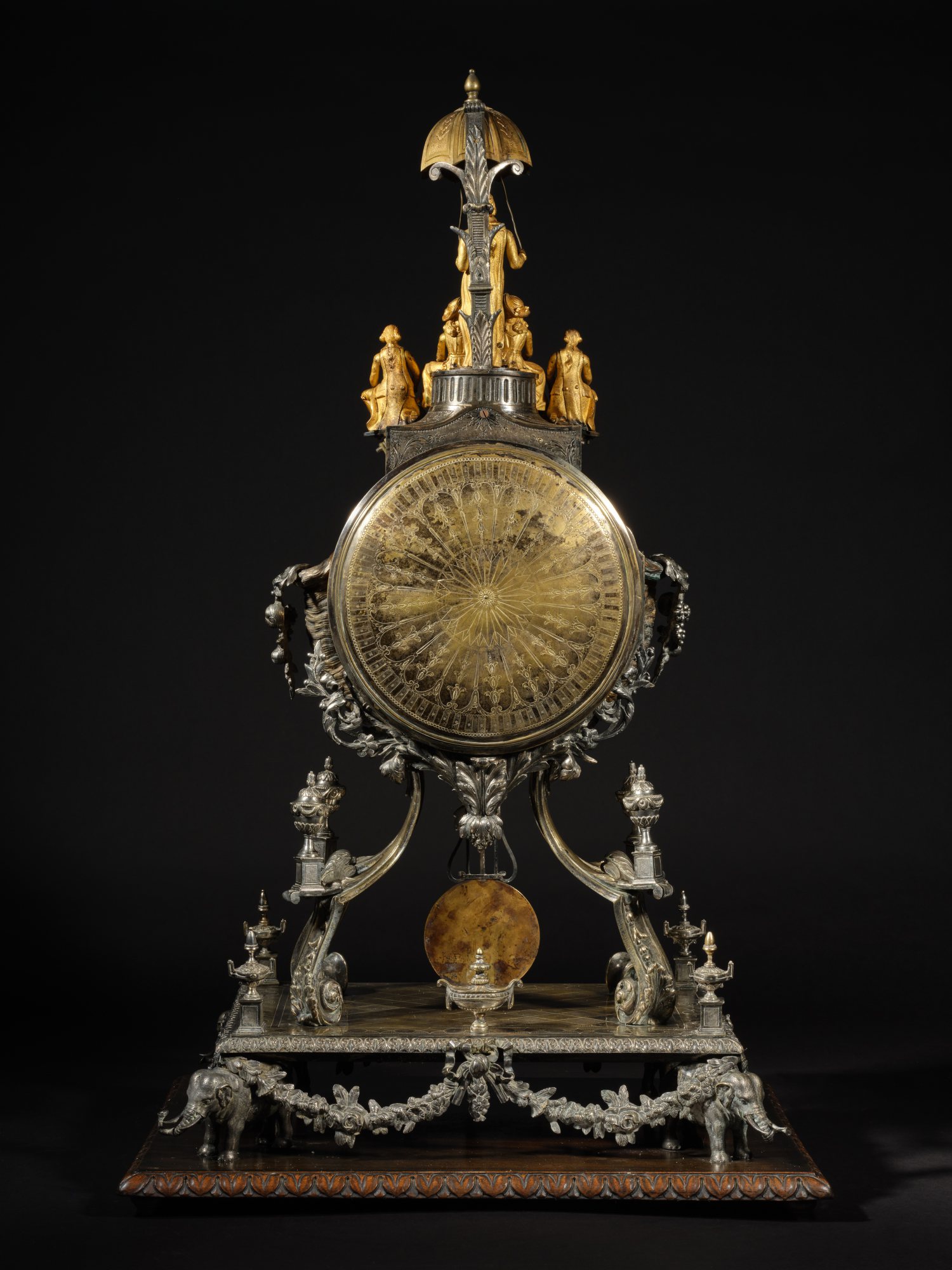 A George III Silvered and Gilt Bronze and Silvered Metal Quarter ...