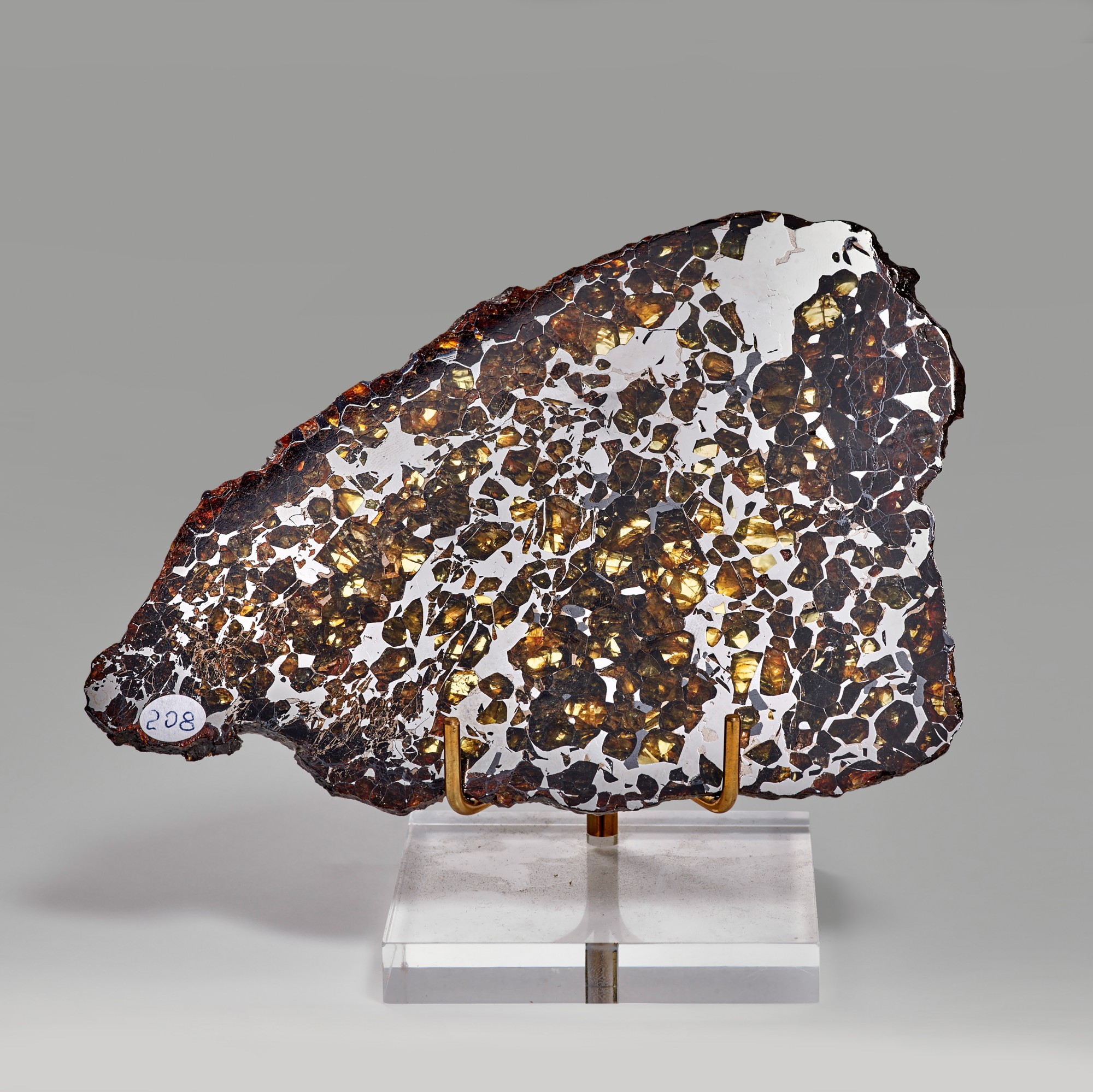 Complete Slice Of Brenham Meteorite — An American Pallasite | Fearless ...