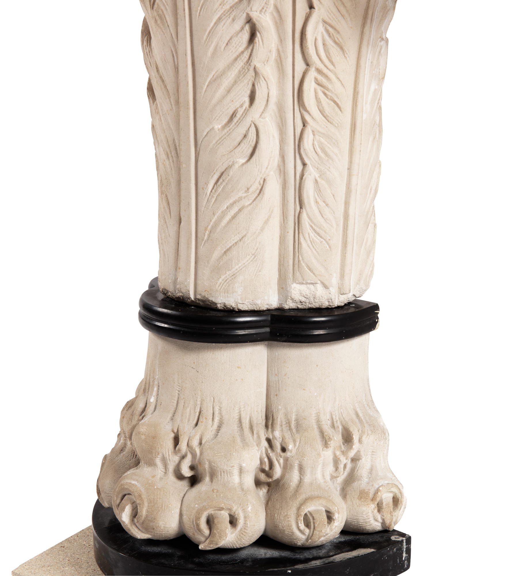 A FRENCH STUCCO AND BLACK MARBLE CONSOLE, MID 20TH CENTURY, IN THE ...