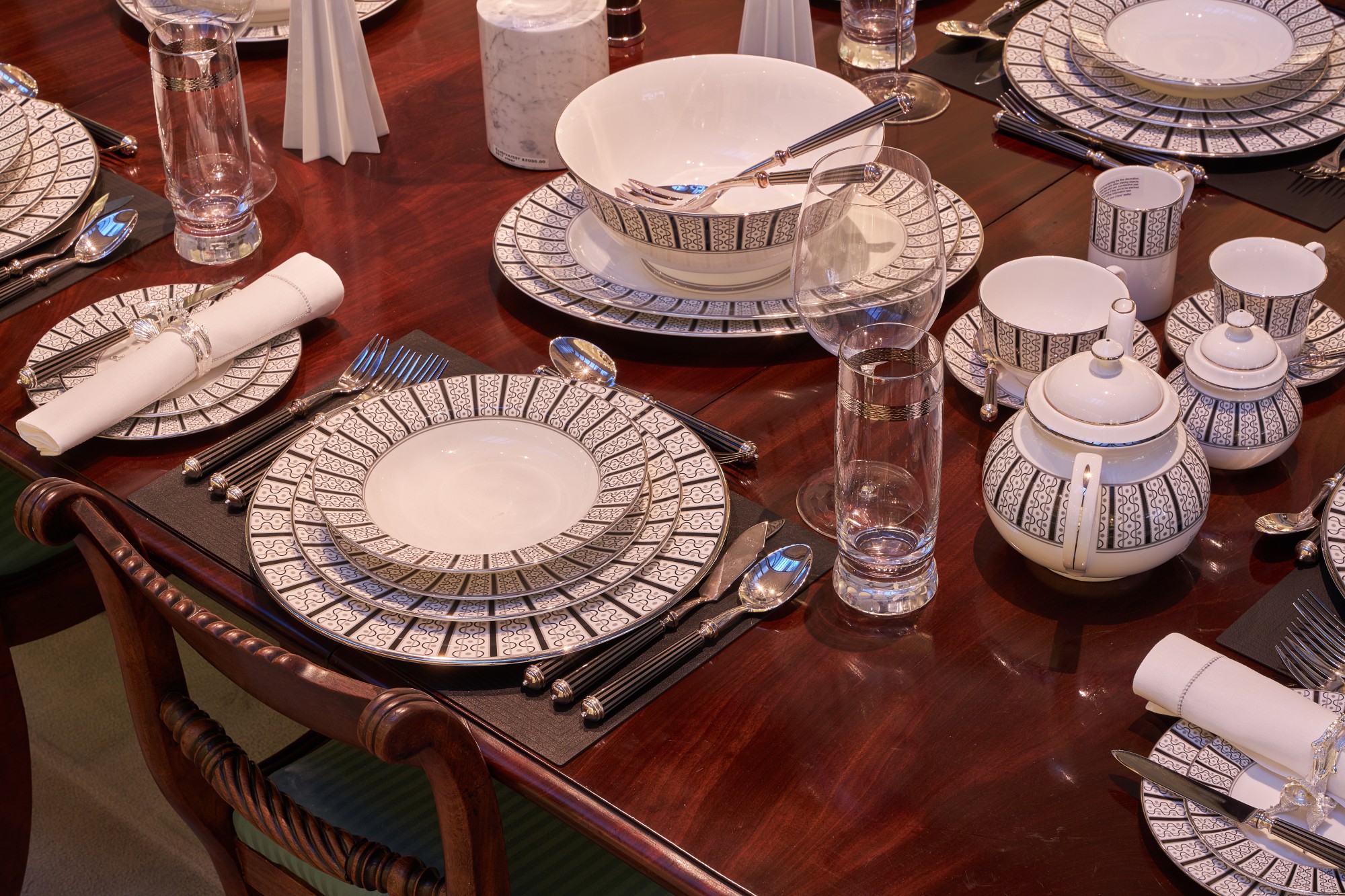 A Caverswall 'Velocity' bone china part dinner and dessert service ...
