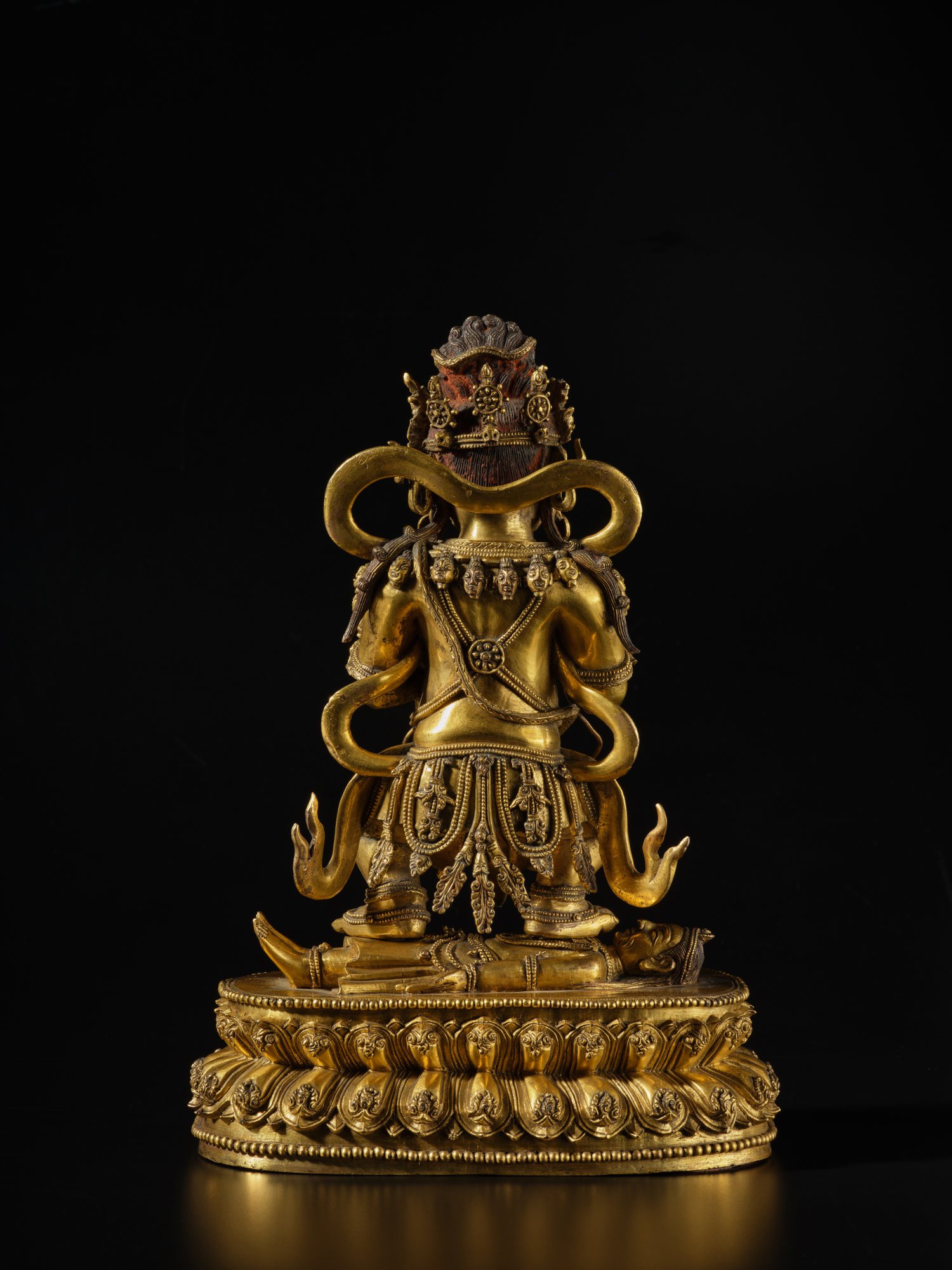 A large inscribed gilt-bronze figure of Panjarnata Mahakala, Ming ...