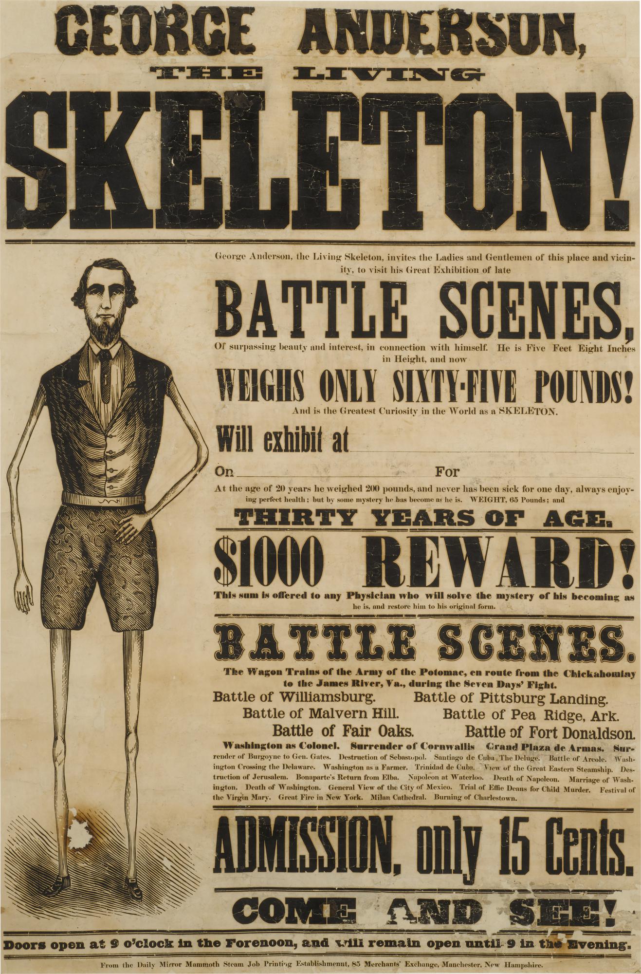 Anderson, George | A striking oversized poster advertising "The Living ...