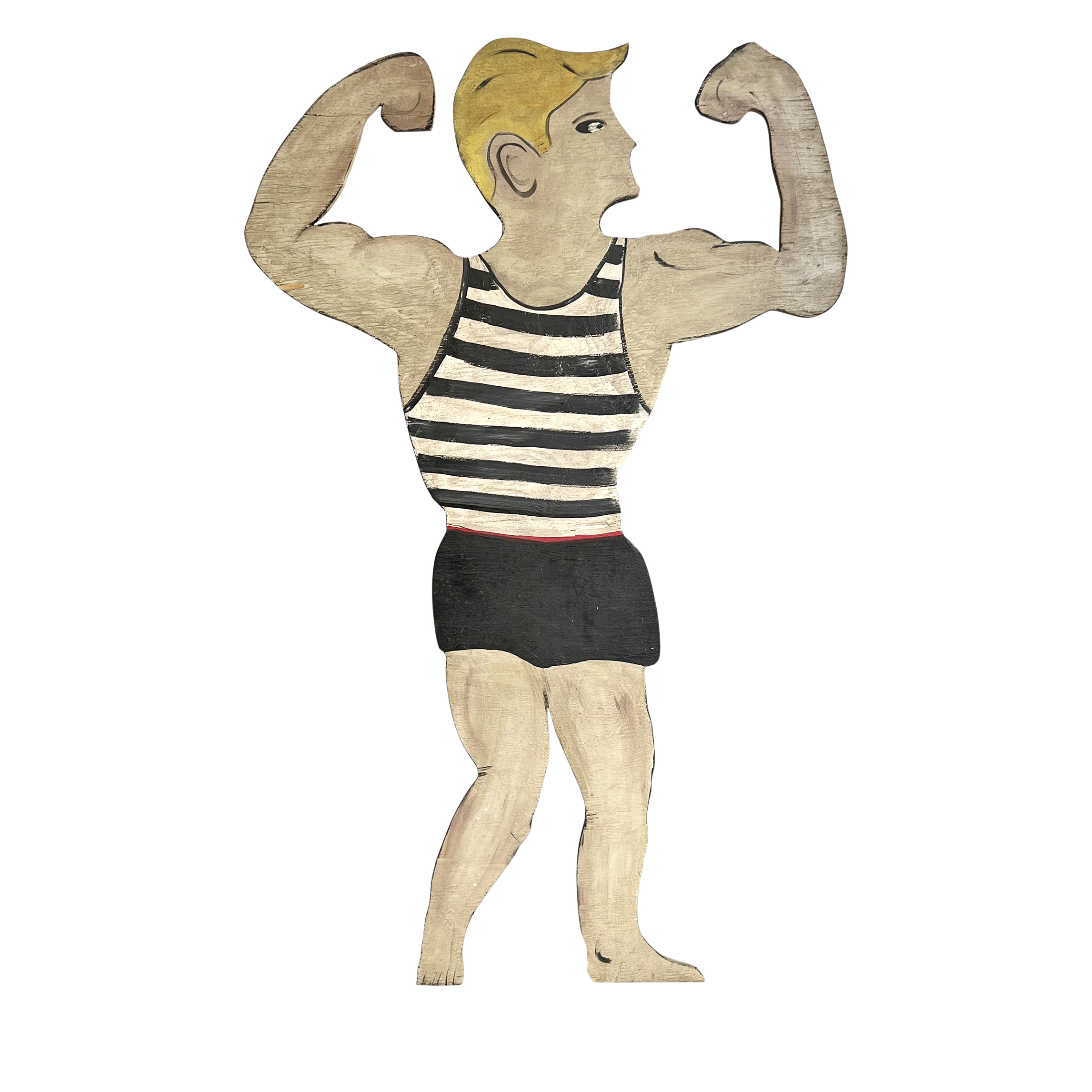 Vintage American Wooden Swimmer Painted Sign Available For Immediate ...
