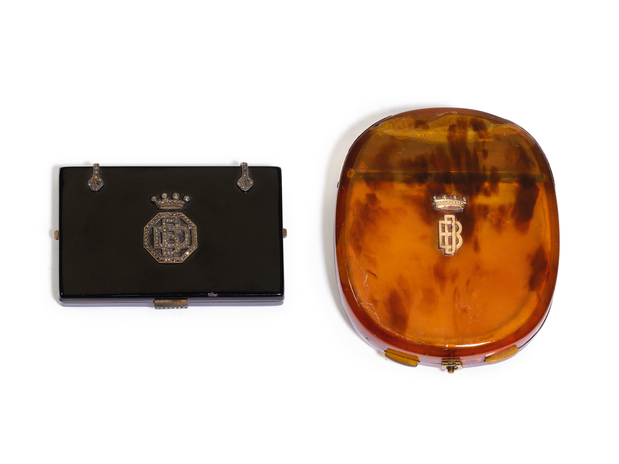 A jewelled Art Deco lacquer vanity case, Paris, circa 1925 | The Family Collection of the late ...