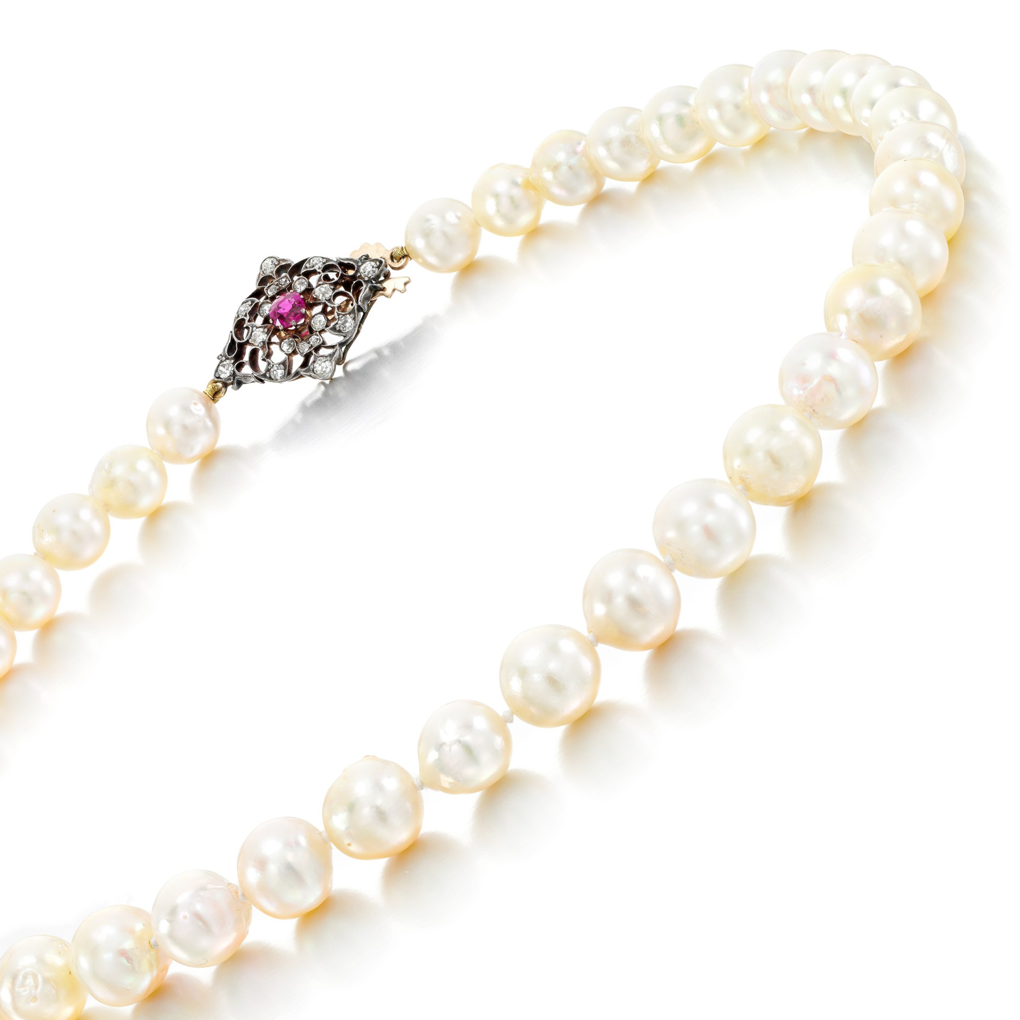 Cultured pearl, ruby and diamond necklace | Life is Beautiful: London ...