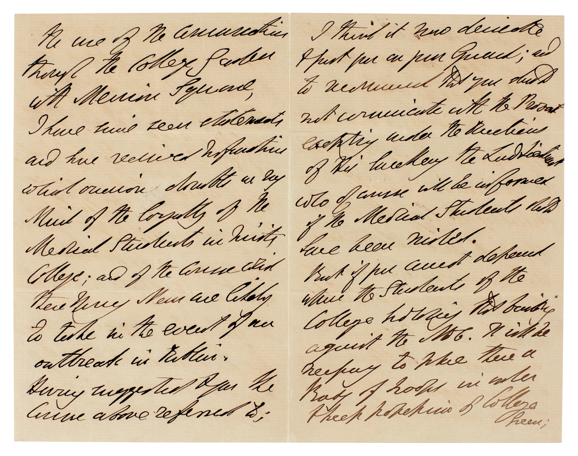 Arthur Wellesley, Duke of Wellington | Autograph letter signed, on the ...