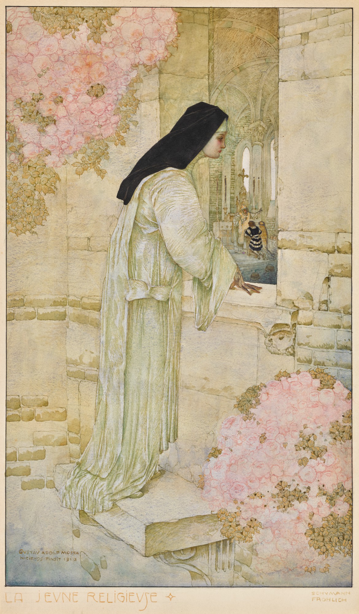 GUSTAV ADOLF MOSSA | La jeune religieuse | 19th Century European ...