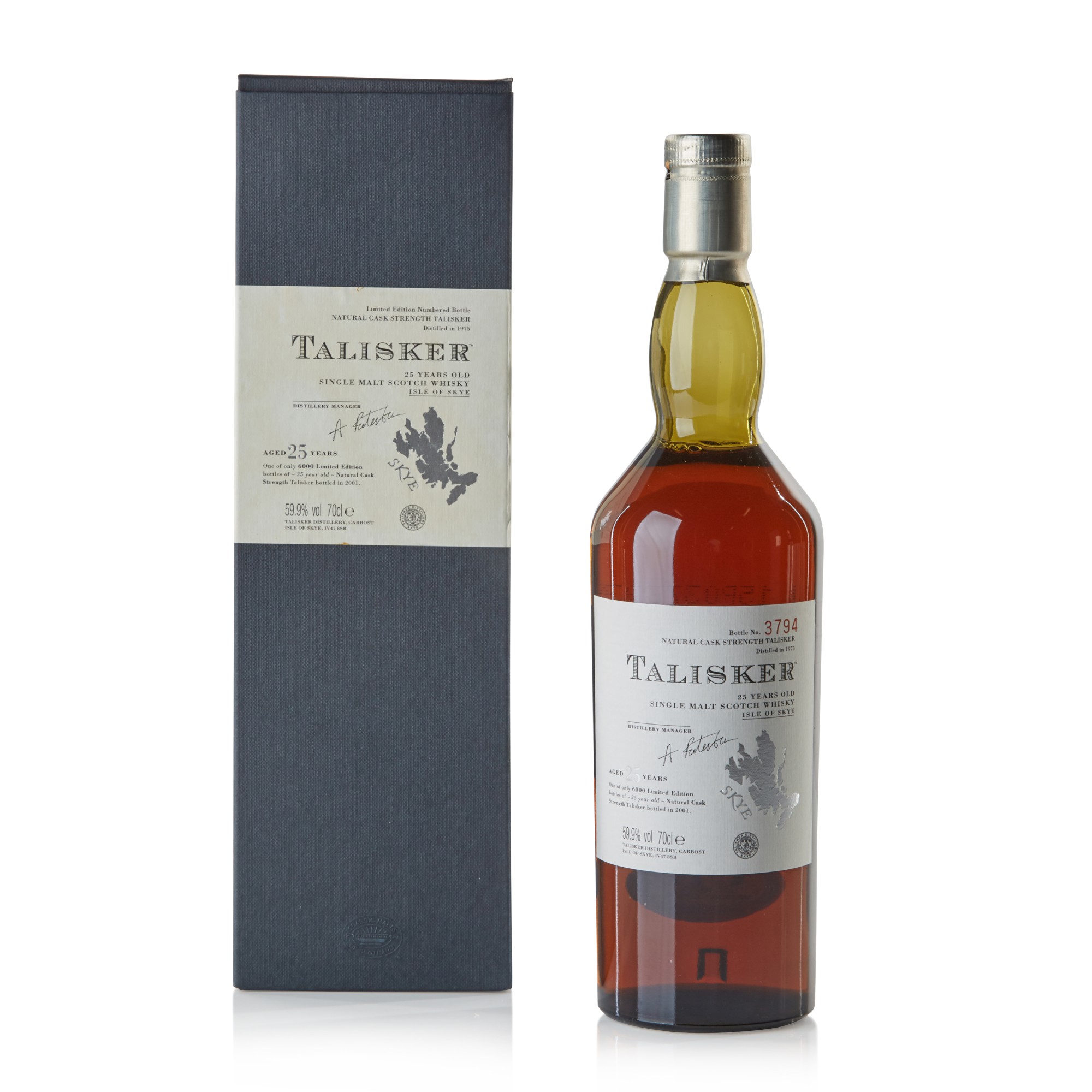 Talisker 25 Year Old Limited Edition Cask Strength 59.9 abv 1975 ...
