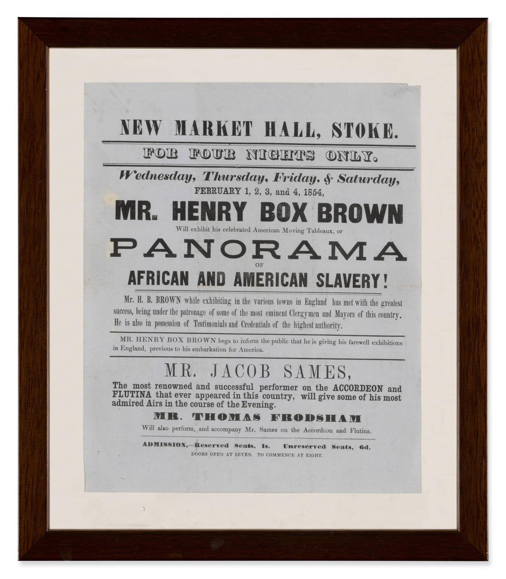 Brown, Henry "Box" | Anti-slavery panorama from a famed abolitionist ...