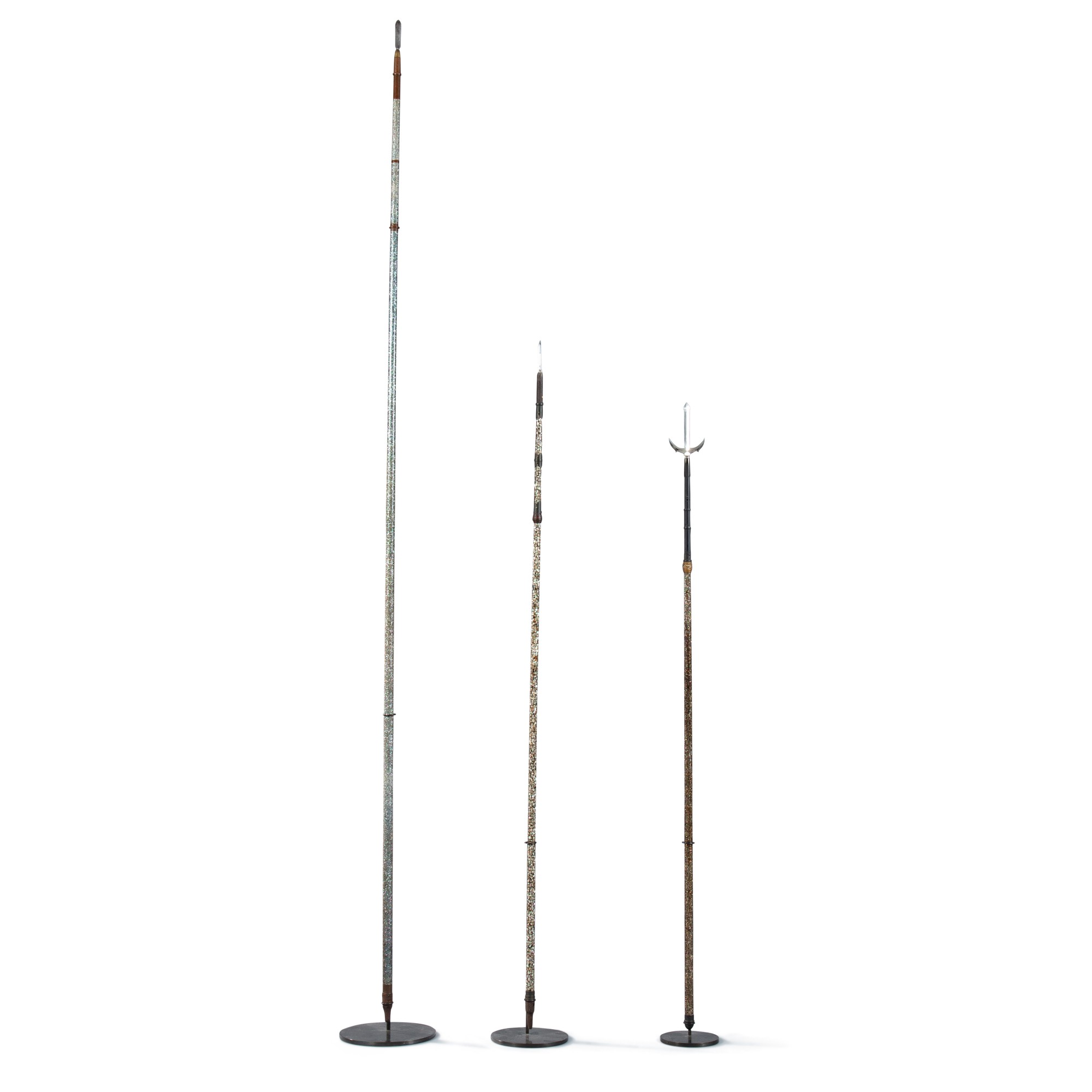 Three ceremonial spears and scabbards, Japan, Edo period | Trois lances ...