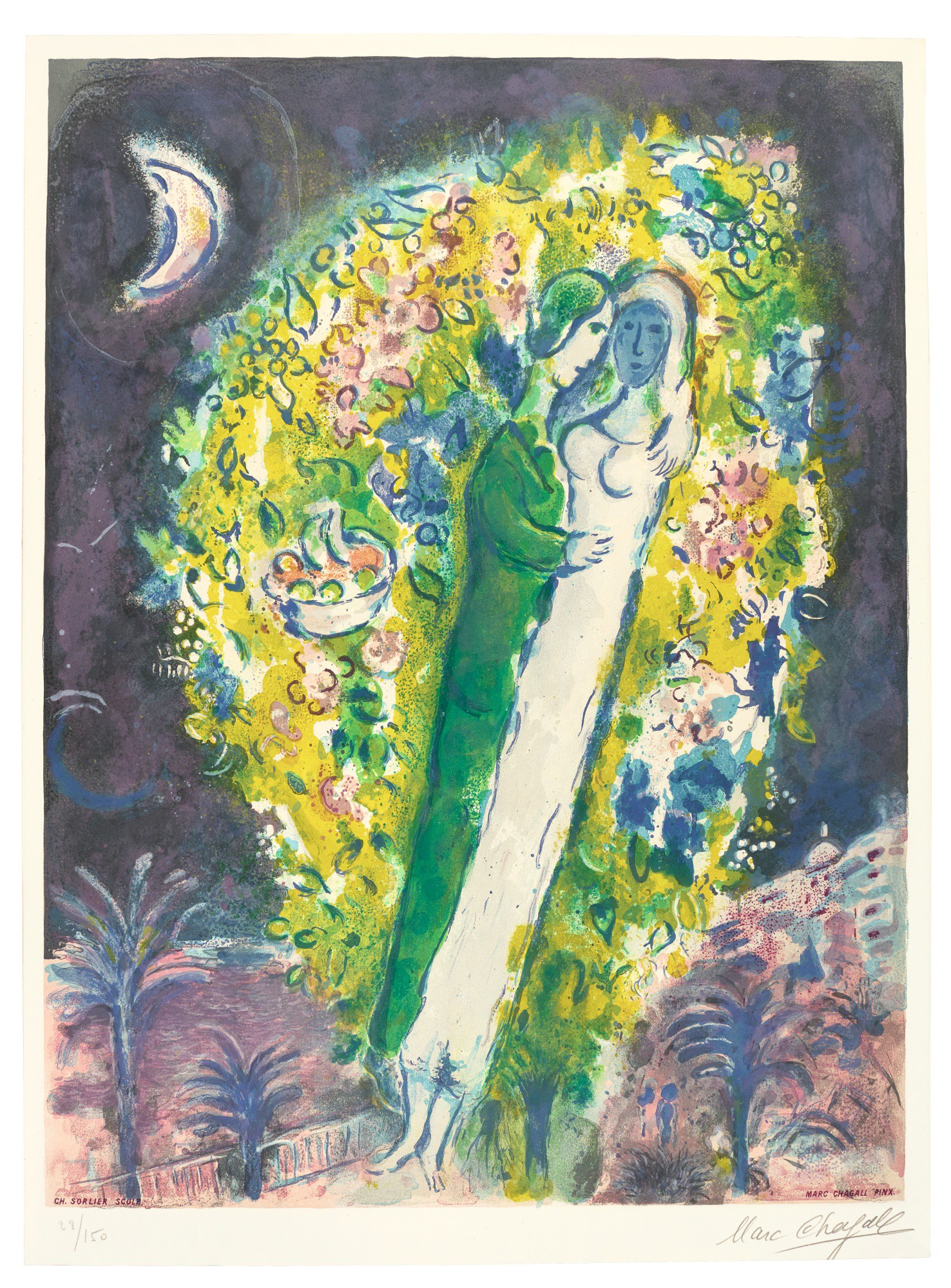 After Marc Chagall Couple Dans Les Mimosas M Cs 32 Prints And