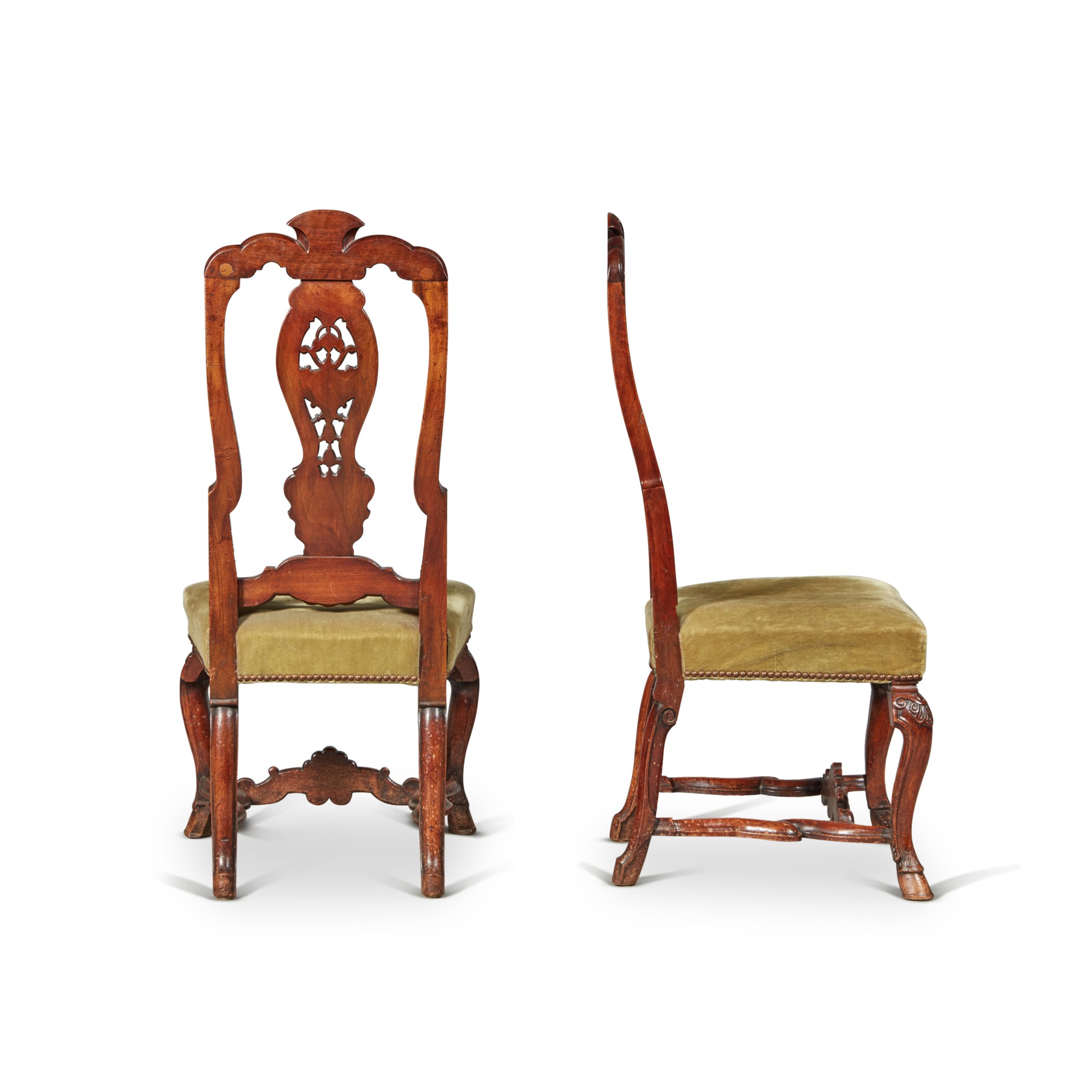 A Set of Six Anglo-Dutch William & Mary Style Carved Walnut 'Marot ...