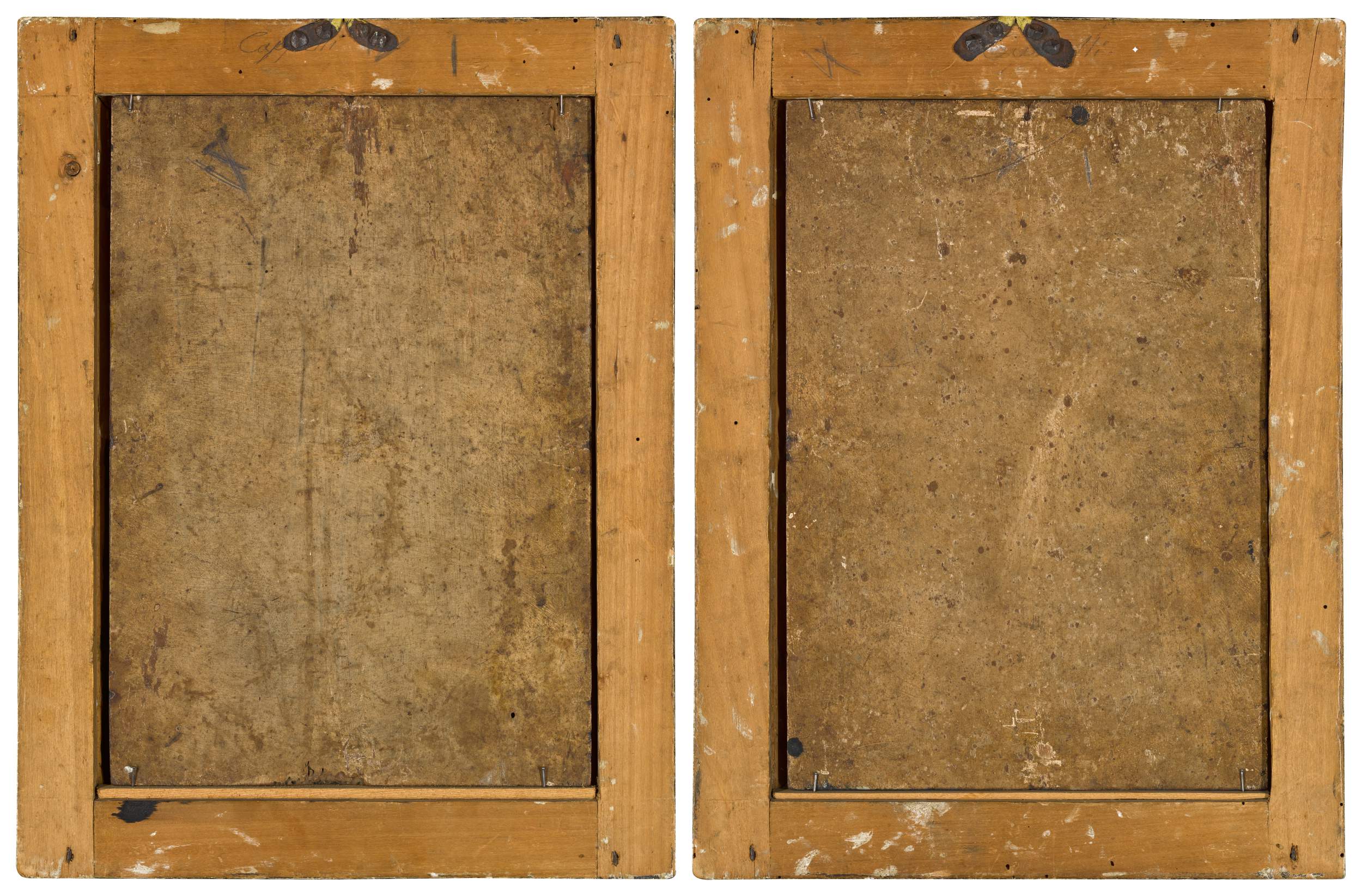 A pair of portraits: Petrarch (1304–1374); and Laura de Noves (1310 ...