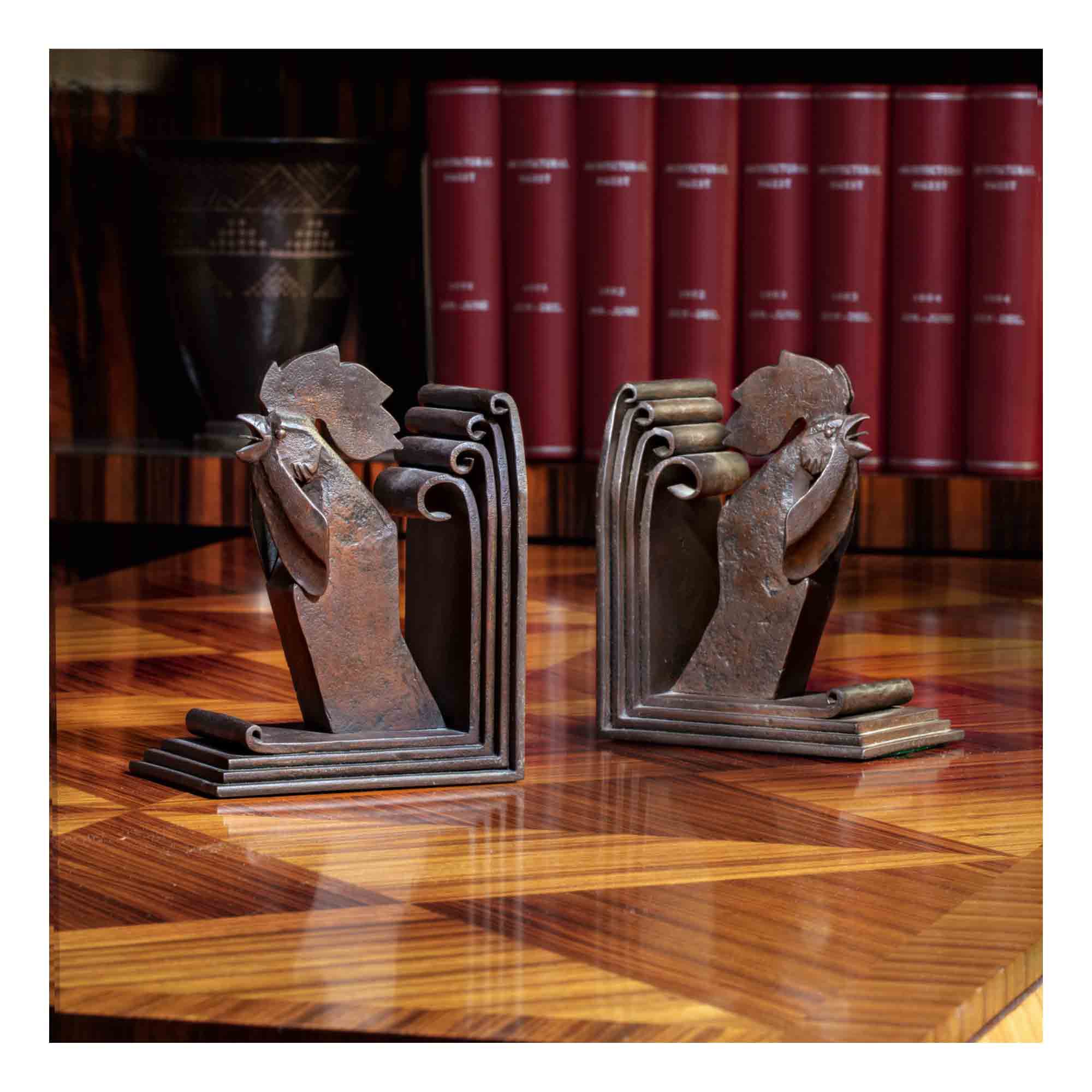 Pair of "Rooster" Bookends | A Celebration of Art Deco: Masterworks ...