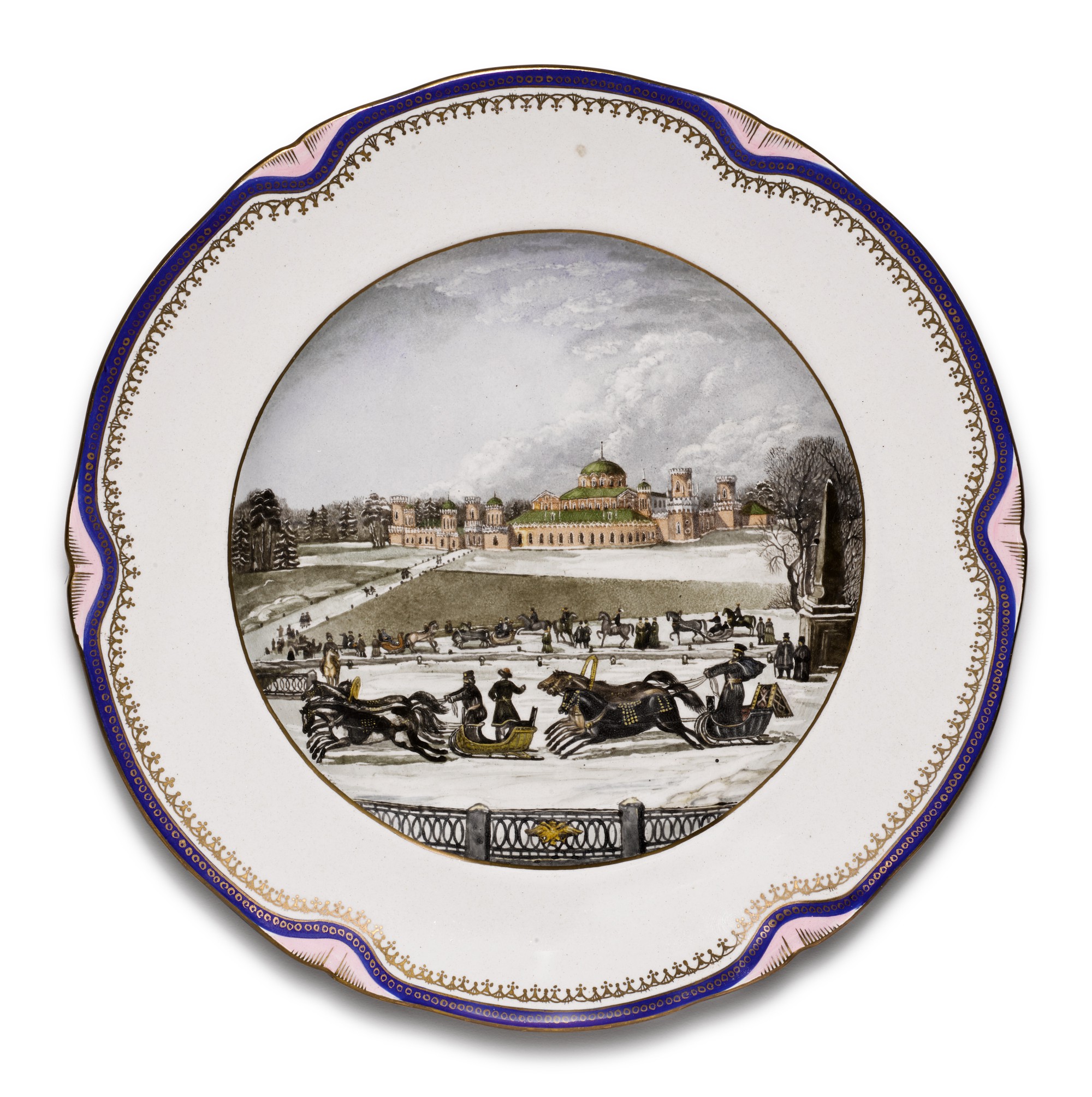 A pair of topographical plates, Kuznetsov Porcelain Factory, second ...