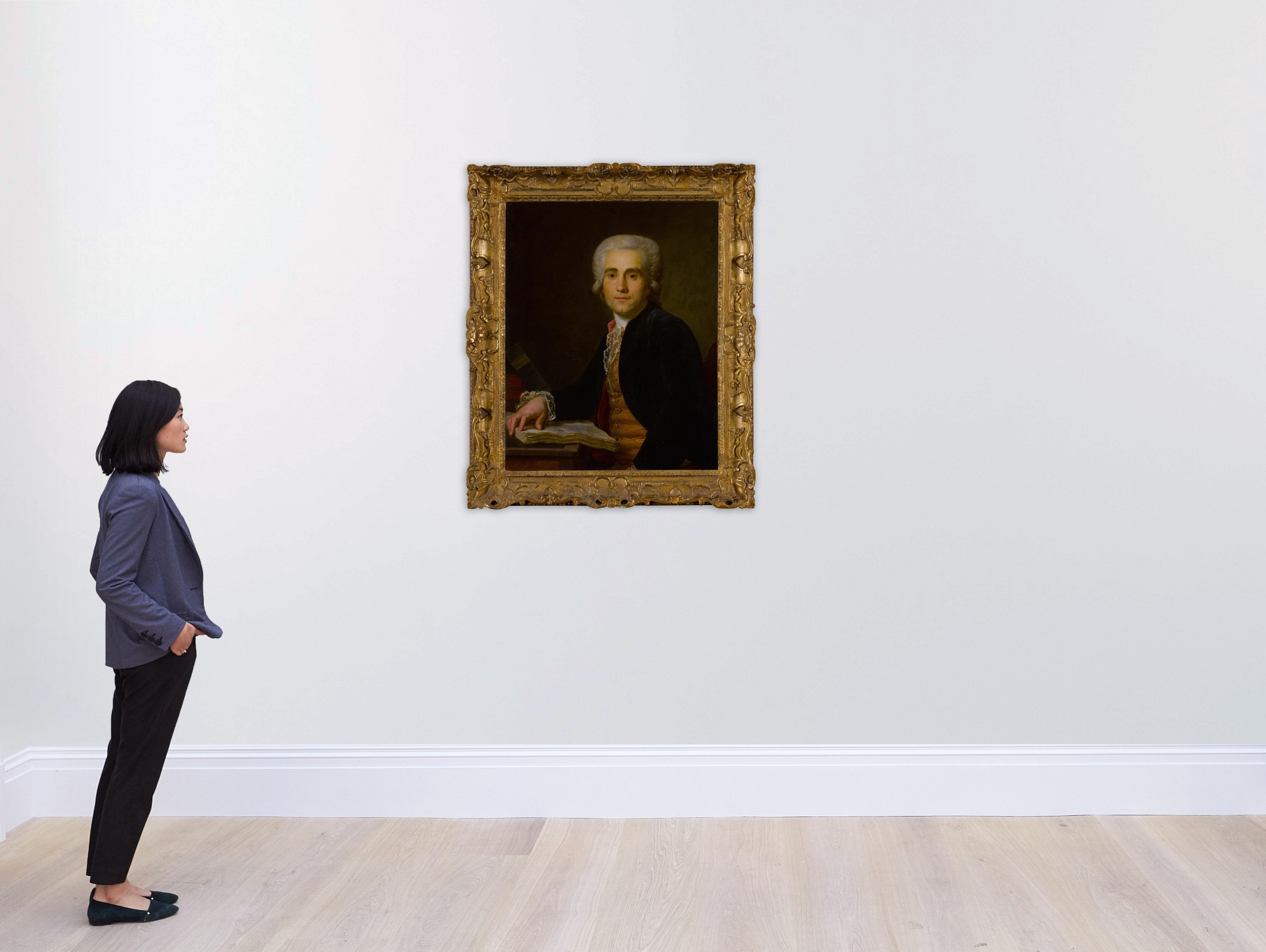 Portrait of Dr. Jean-Louis Baudelocque, half-length, seated at a table ...