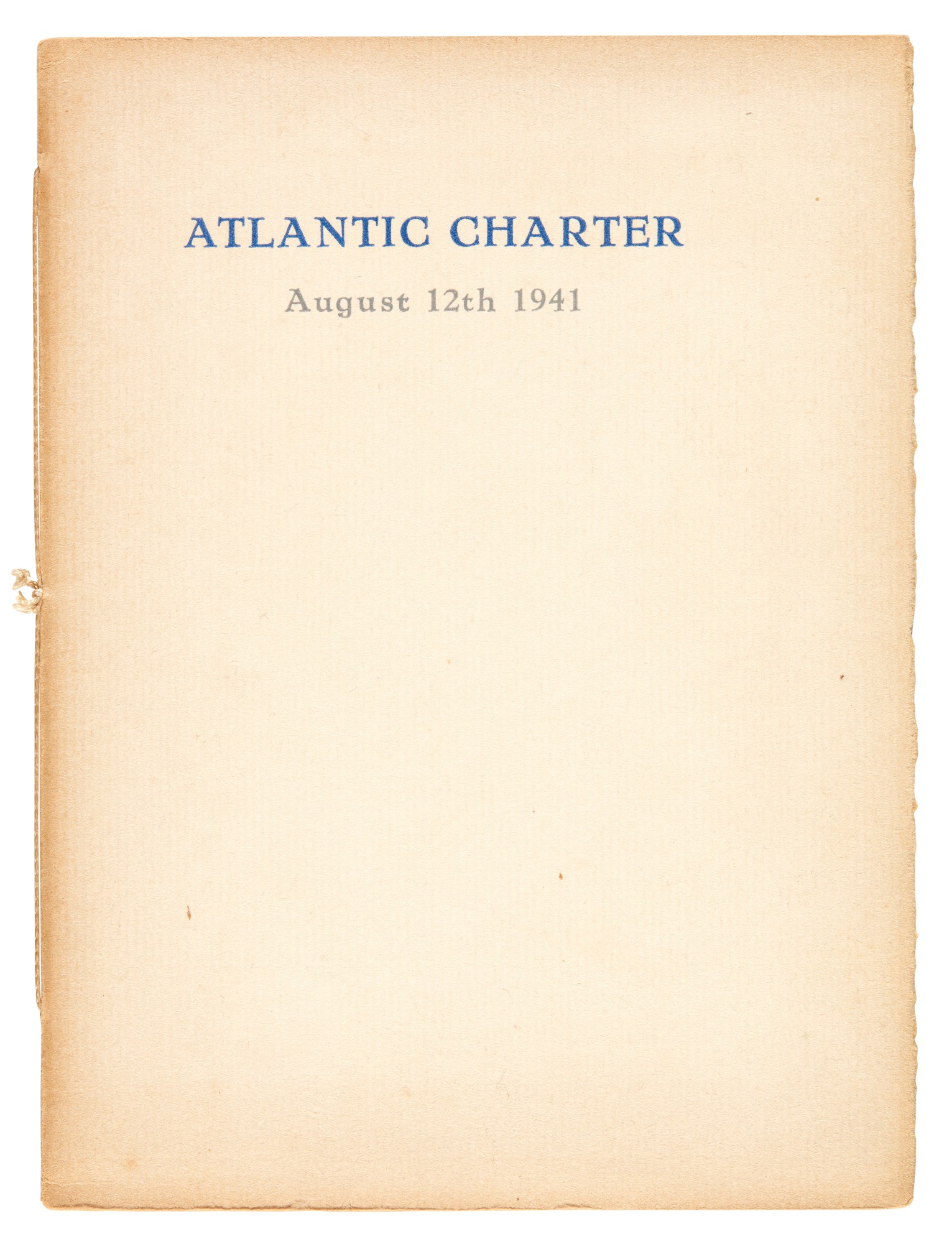 Churchill and Roosevelt | The Atlantic Charter, [c. 1944], one of 100 ...