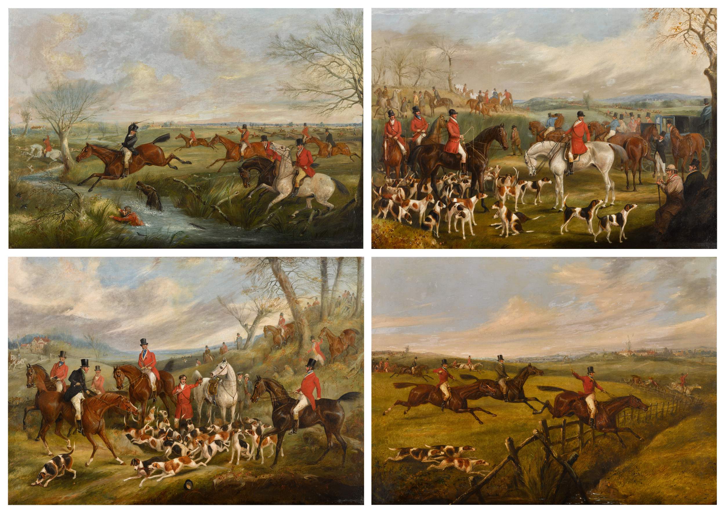 The Meet; The Brook; Full Cry; The Death | Old Master & 19th Century ...