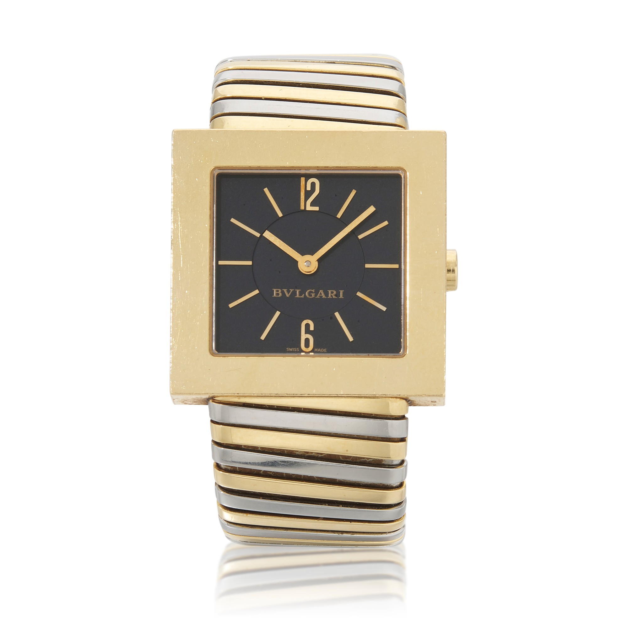 Bulgari, Gold and stainless steel wristwatch (Bulgari, Orologio in oro ...