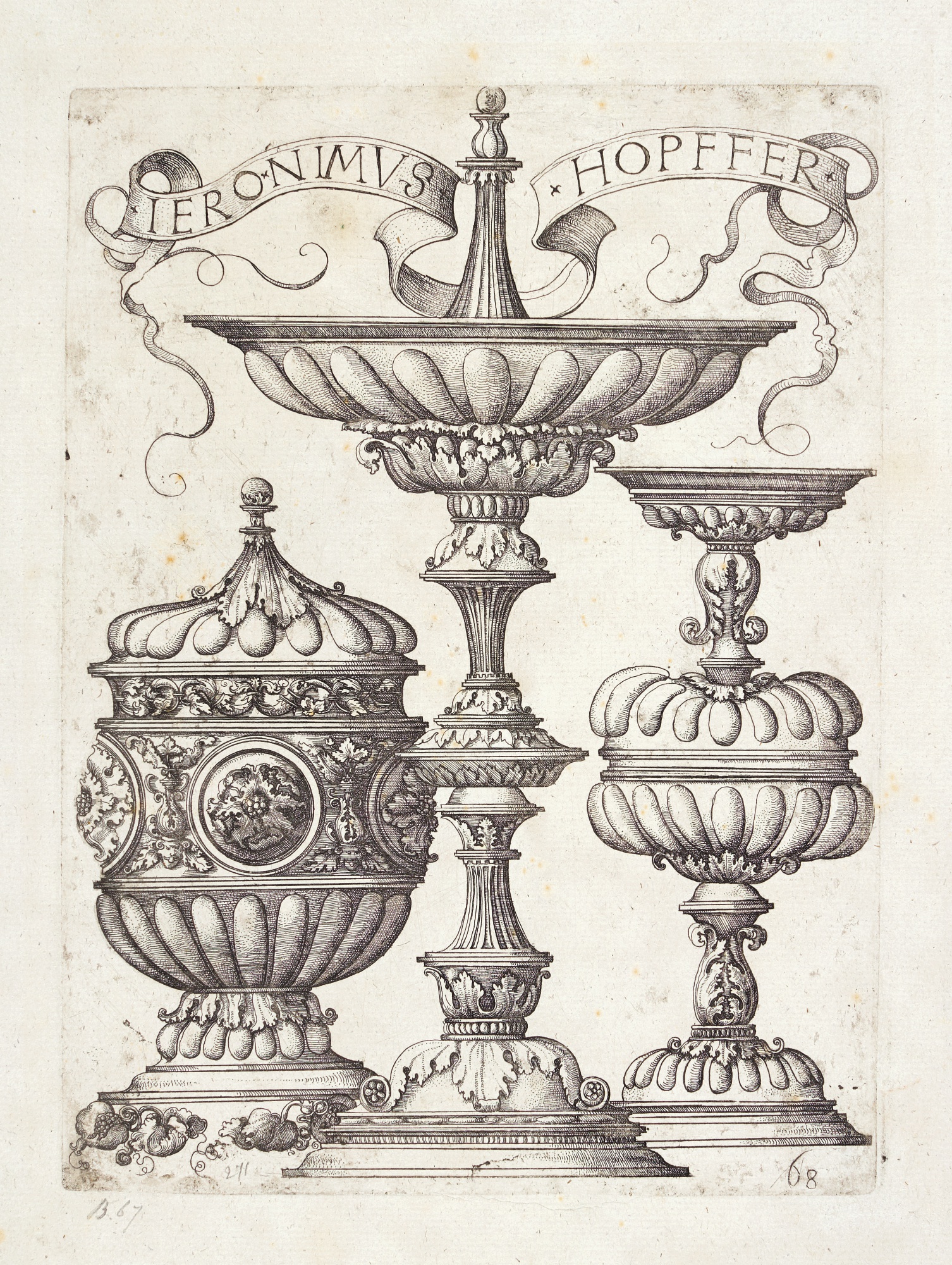 HIERONYMUS HOPFER | THE THREE GOBLETS (AFTER ALBRECHT ALTDORFER ...