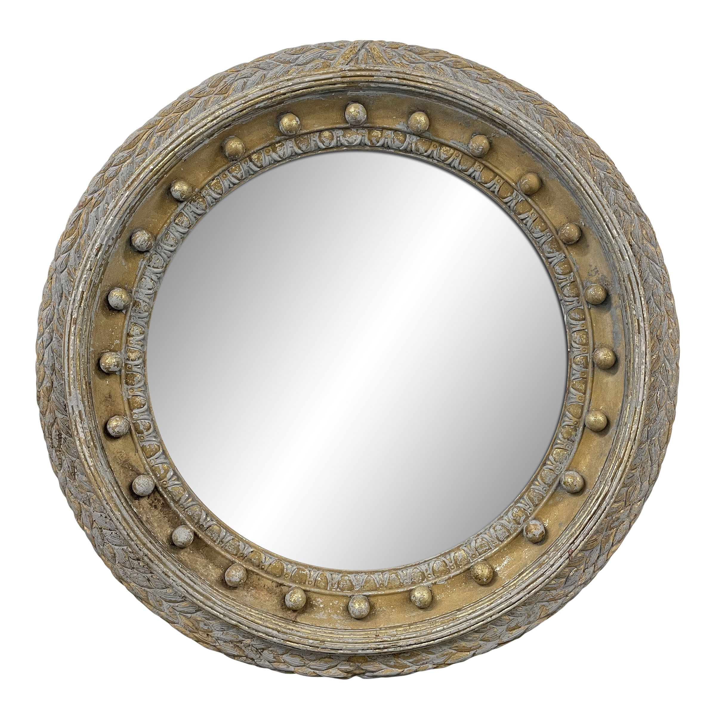 Vintage Georgian Style Gilt And Painted Round Mirror Available For ...