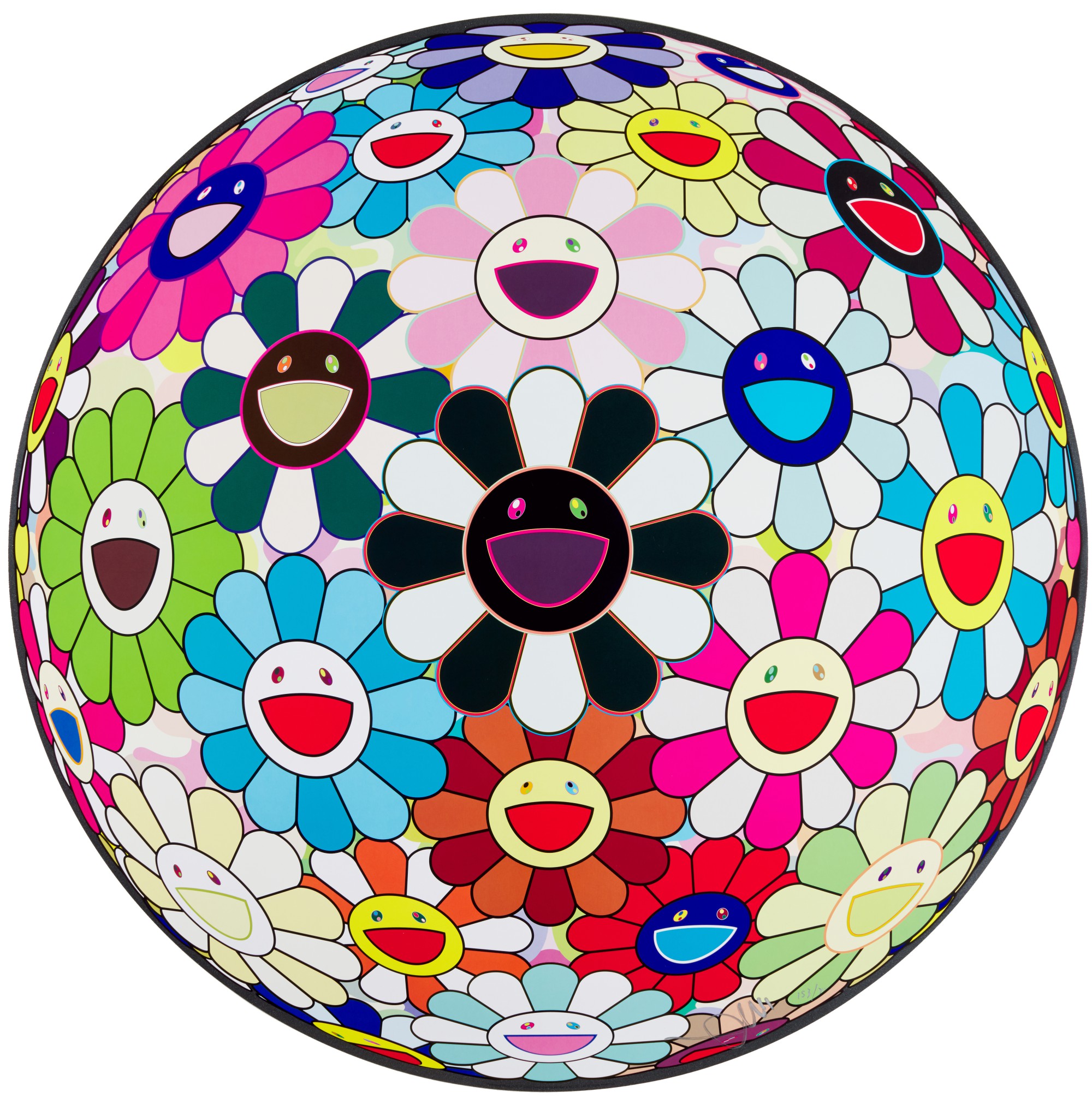 TAKASHI MURAKAMI | RED FLOWER BALL (3-D); AND FLOWER BALL BLOOD (3-D ...