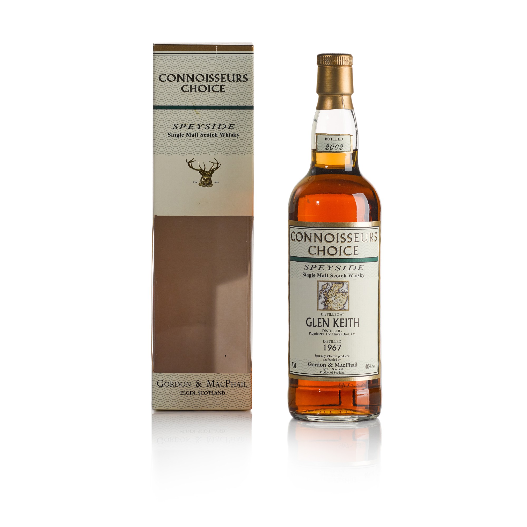 Glen Keith Gordon & MacPhail Connoisseurs Choice 40.0 abv 1967 (1 BT70 ...