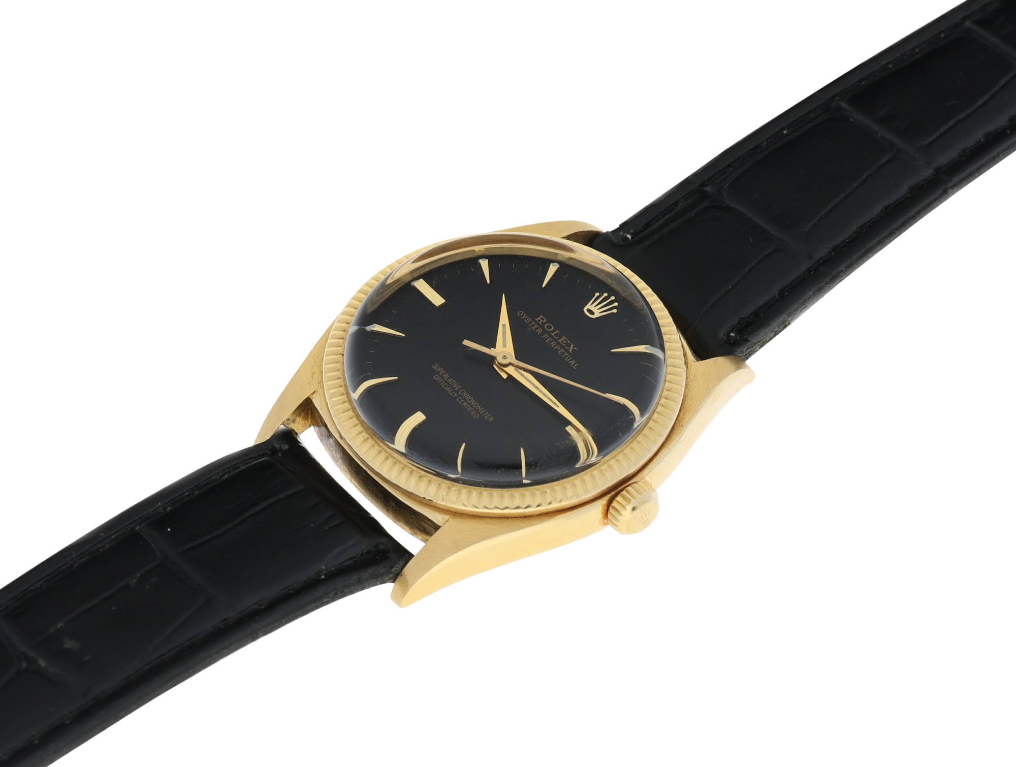 ROLEX | REFERENCE 1013 OYSTER PERPETUAL A YELLOW GOLD AUTOMATIC ...