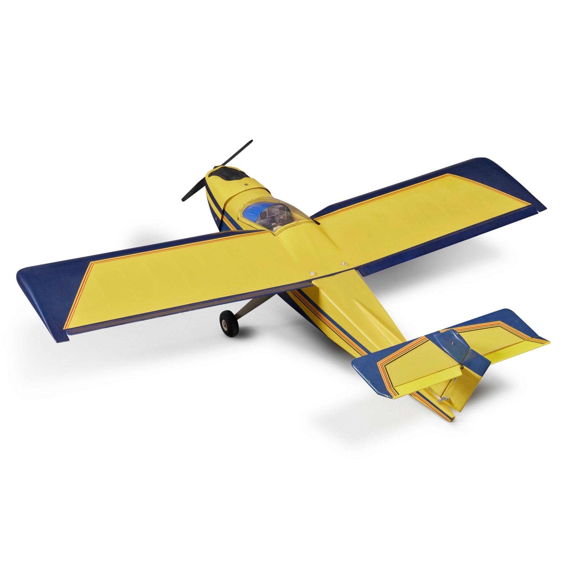 A Model of a Yellow and Blue Civilian Aircraft | Collecting Across ...