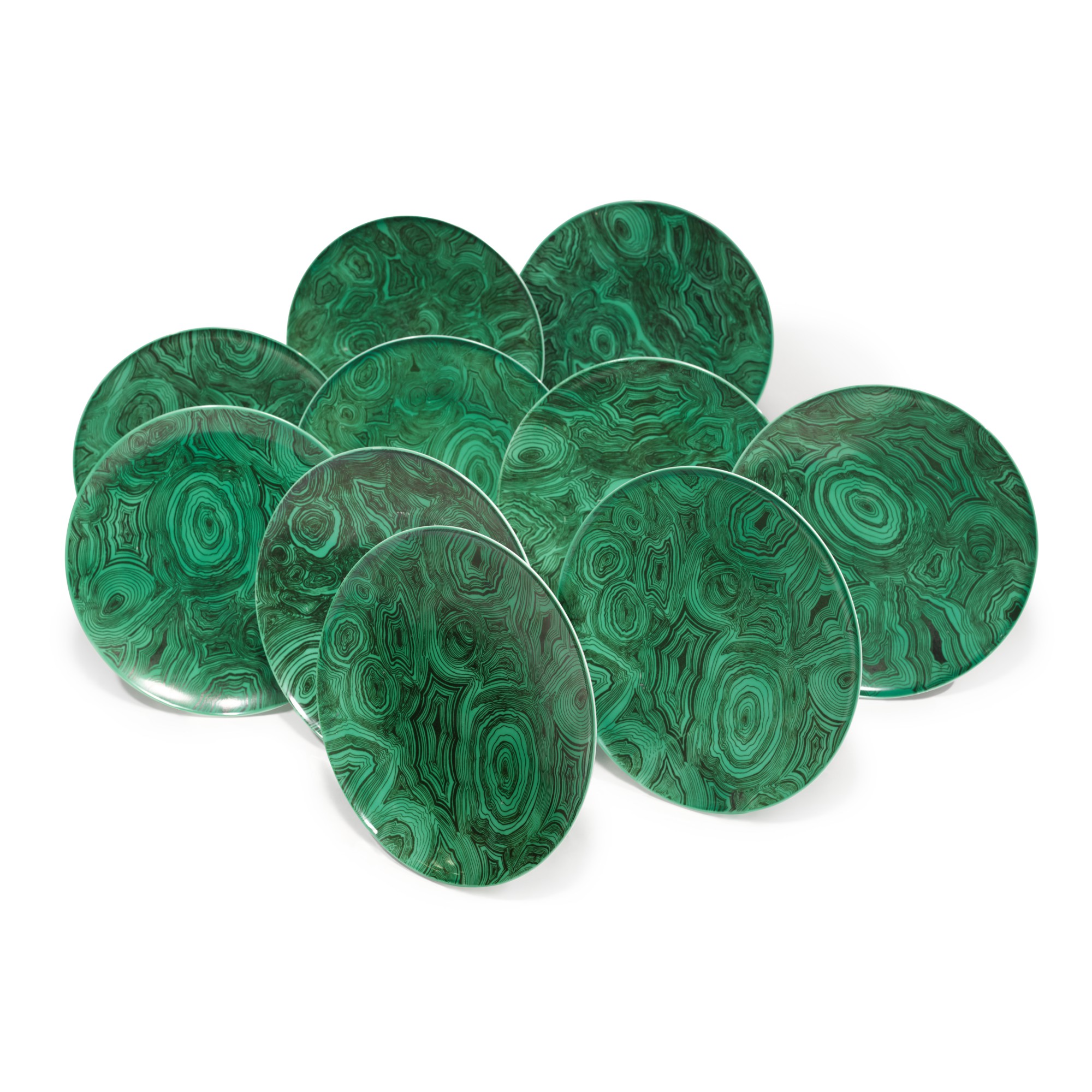 Ten 'Malachite' plates by Piero Fornasetti, circa 1960 | Dining IN ...