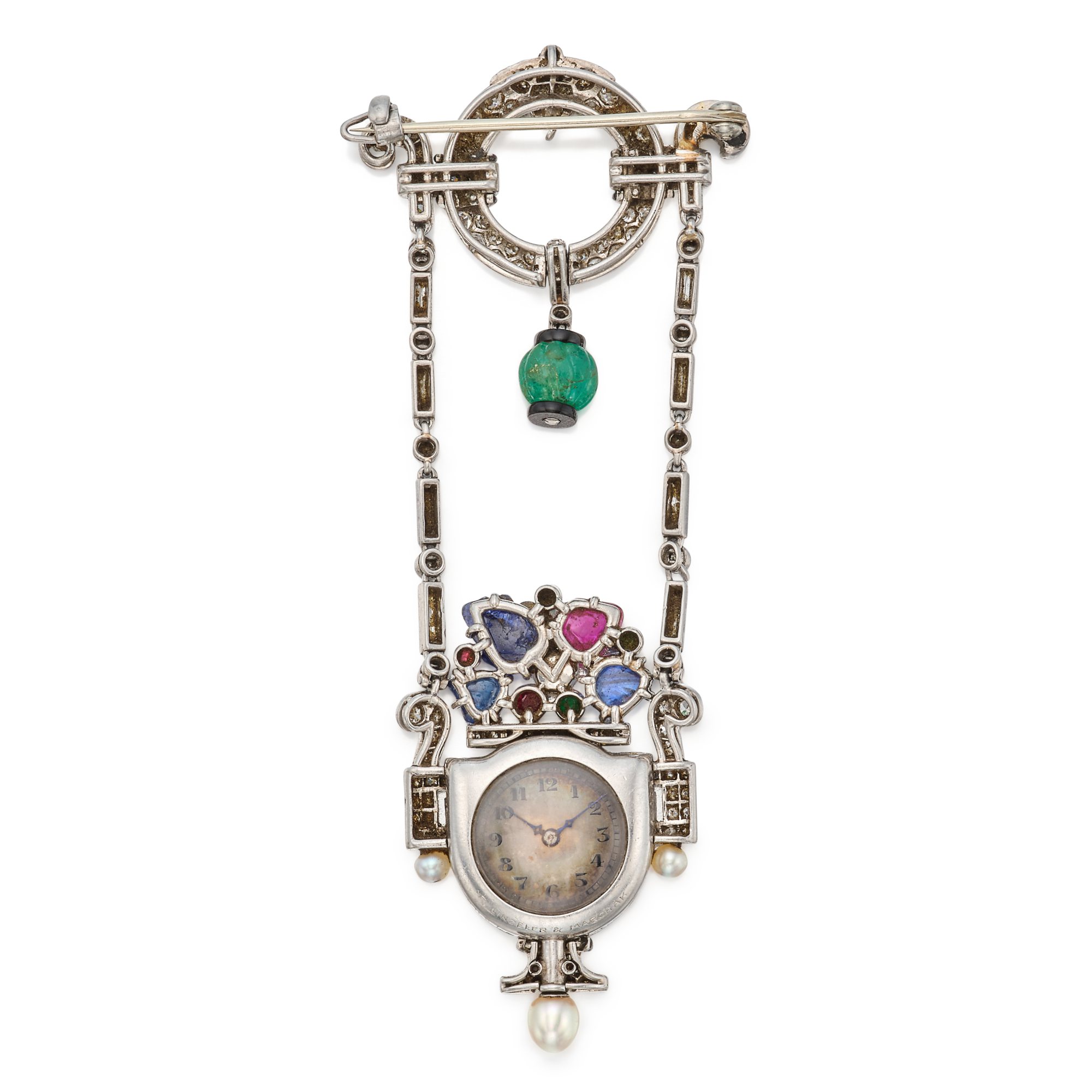 Diamond and Gem-Set Pendant-Watch, France | Important Jewels | | Sotheby's