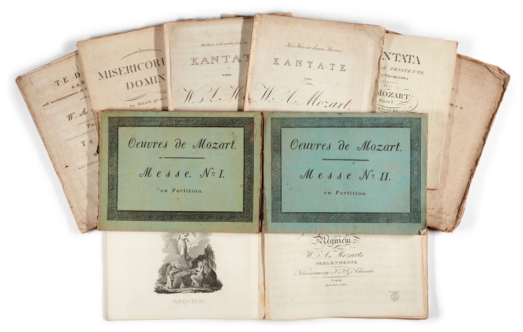 W.A. Mozart. Collection of eight first and early editions, 1803-1819 ...