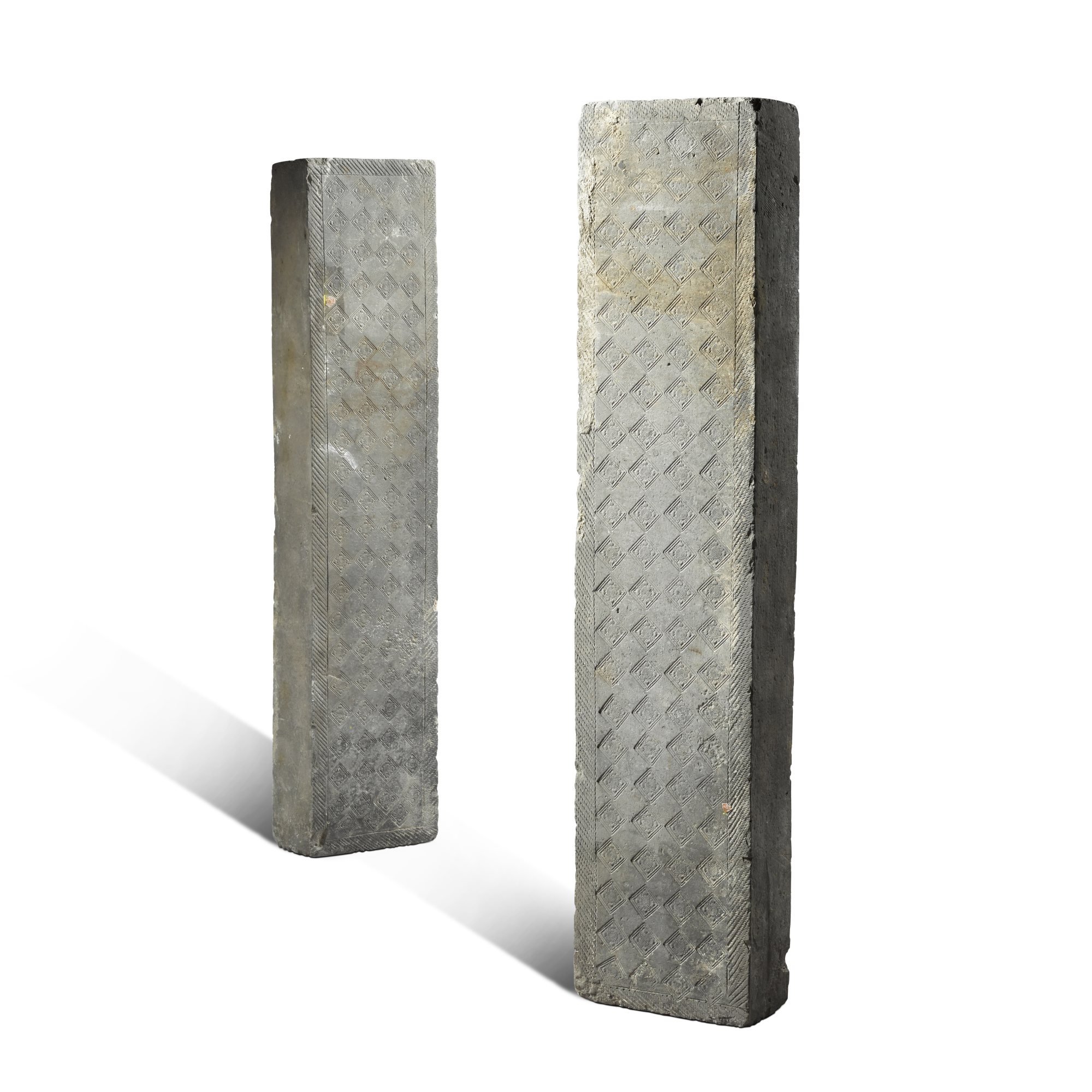 Two grey pottery tomb bricks, possibly Chinese, Han dynasty | Emma ...