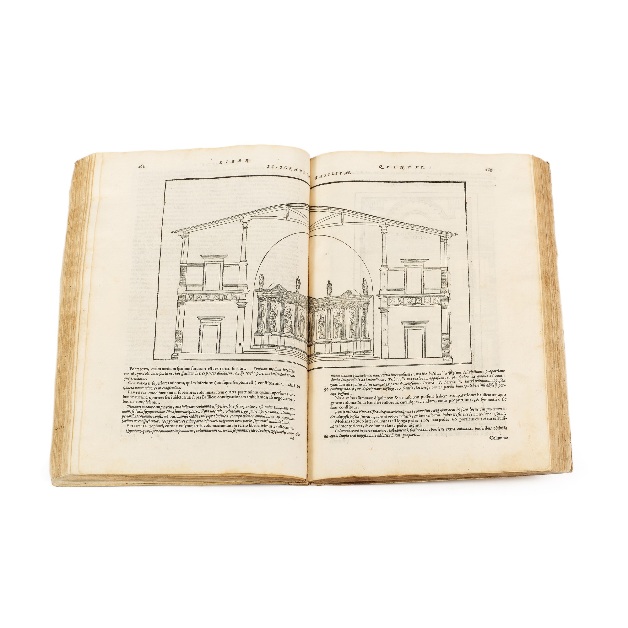 Vitruvius, De architectura libri decem, Venice, 1567, contemporary limp ...