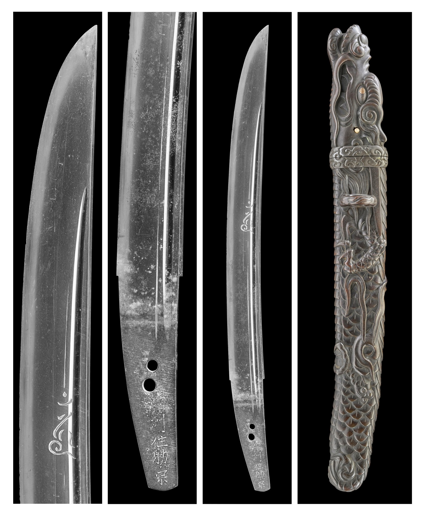 A Shin-shinto aikuchi tanto with iron koshirae | The koshirae - Edo ...