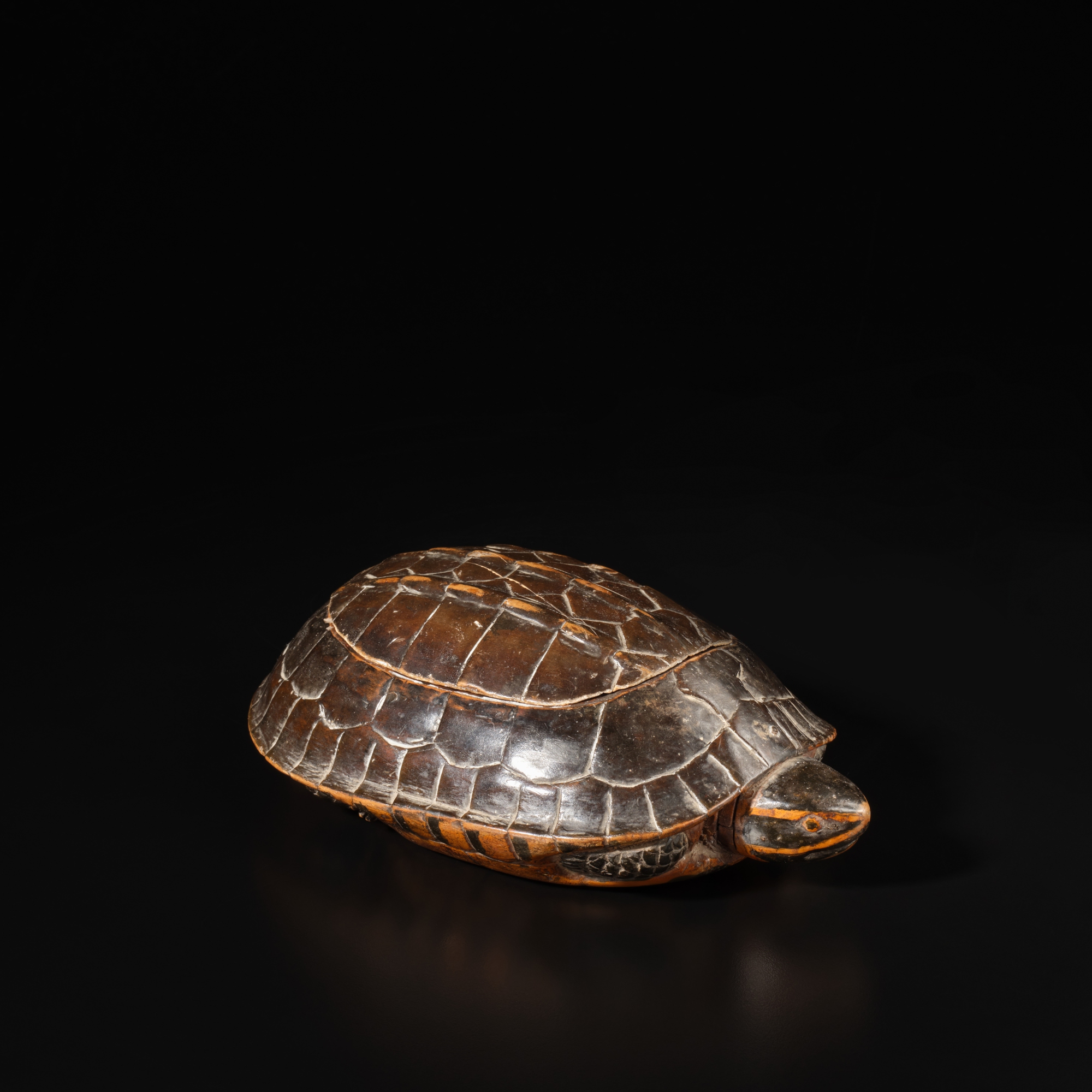 The Guennol wooden tortoise-form box and cover, Thailand, circa 18th ...