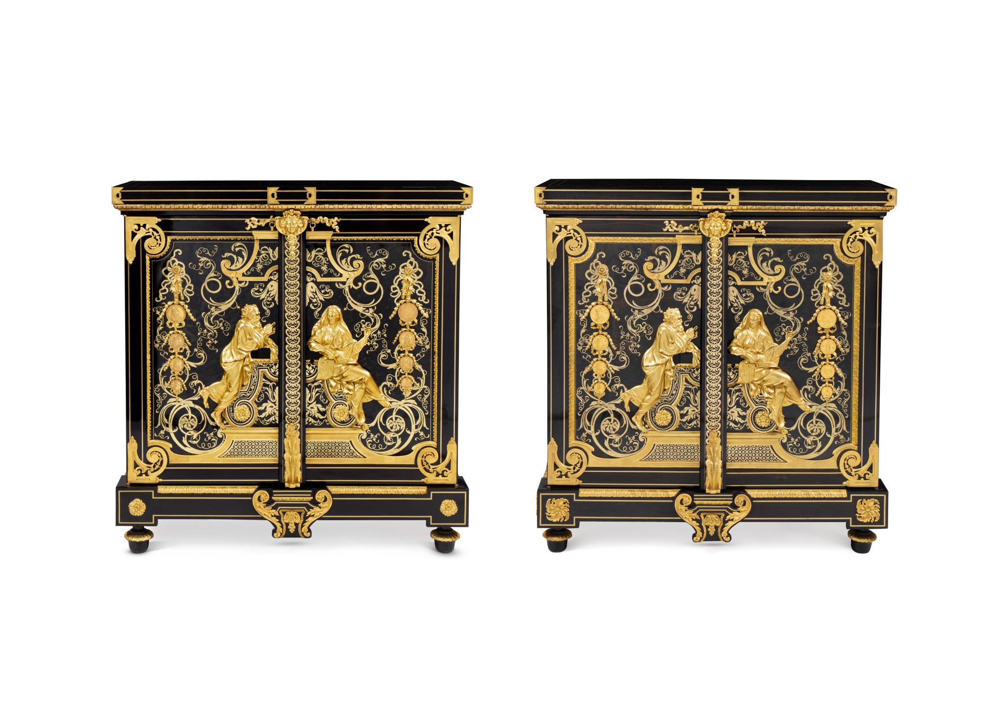 A pair of Louis XIV style meuble d'appui by Béfort Jeune after the ...