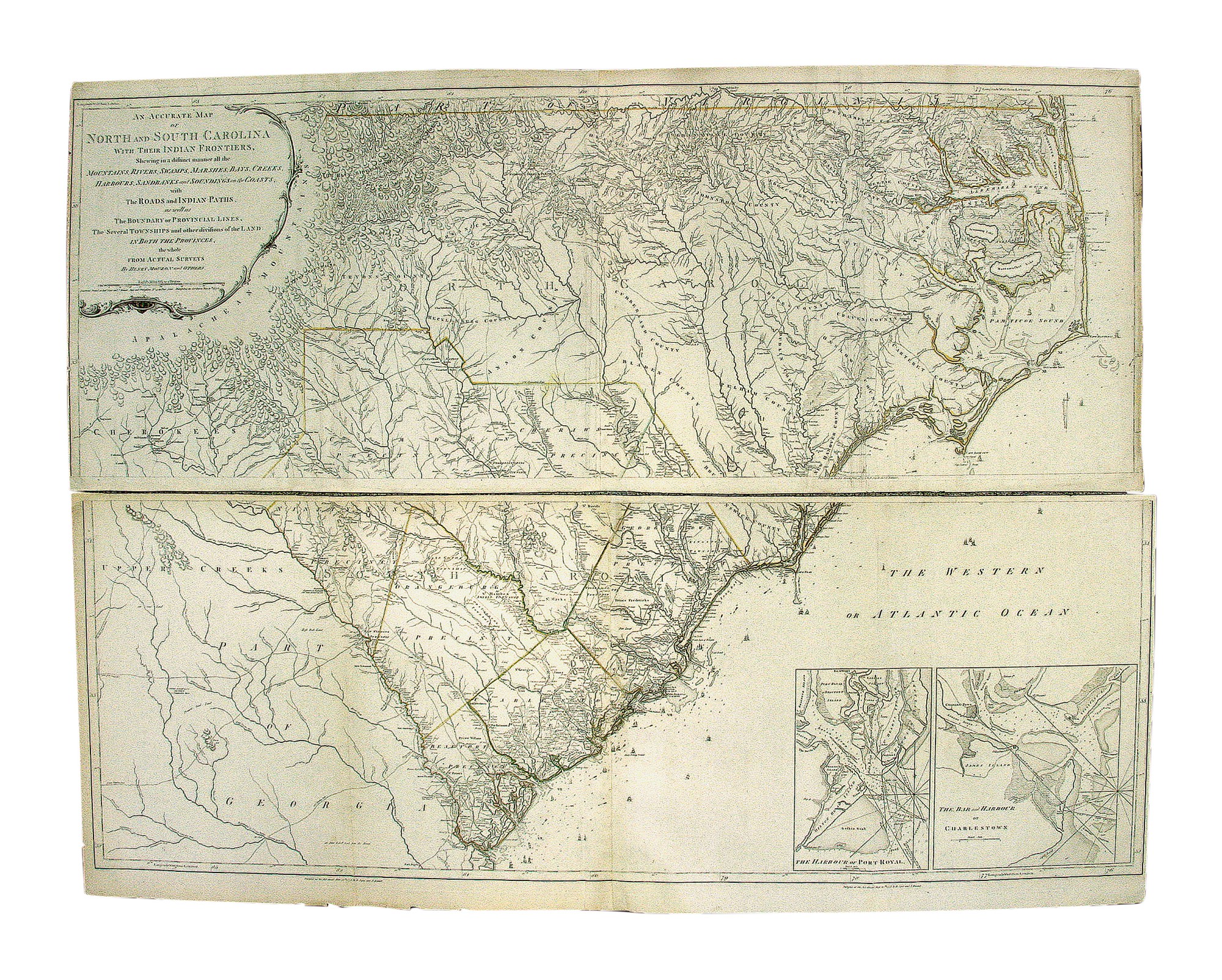 Mouzon, Henry | The most handsome map of the Carolinas ever made | Fine ...