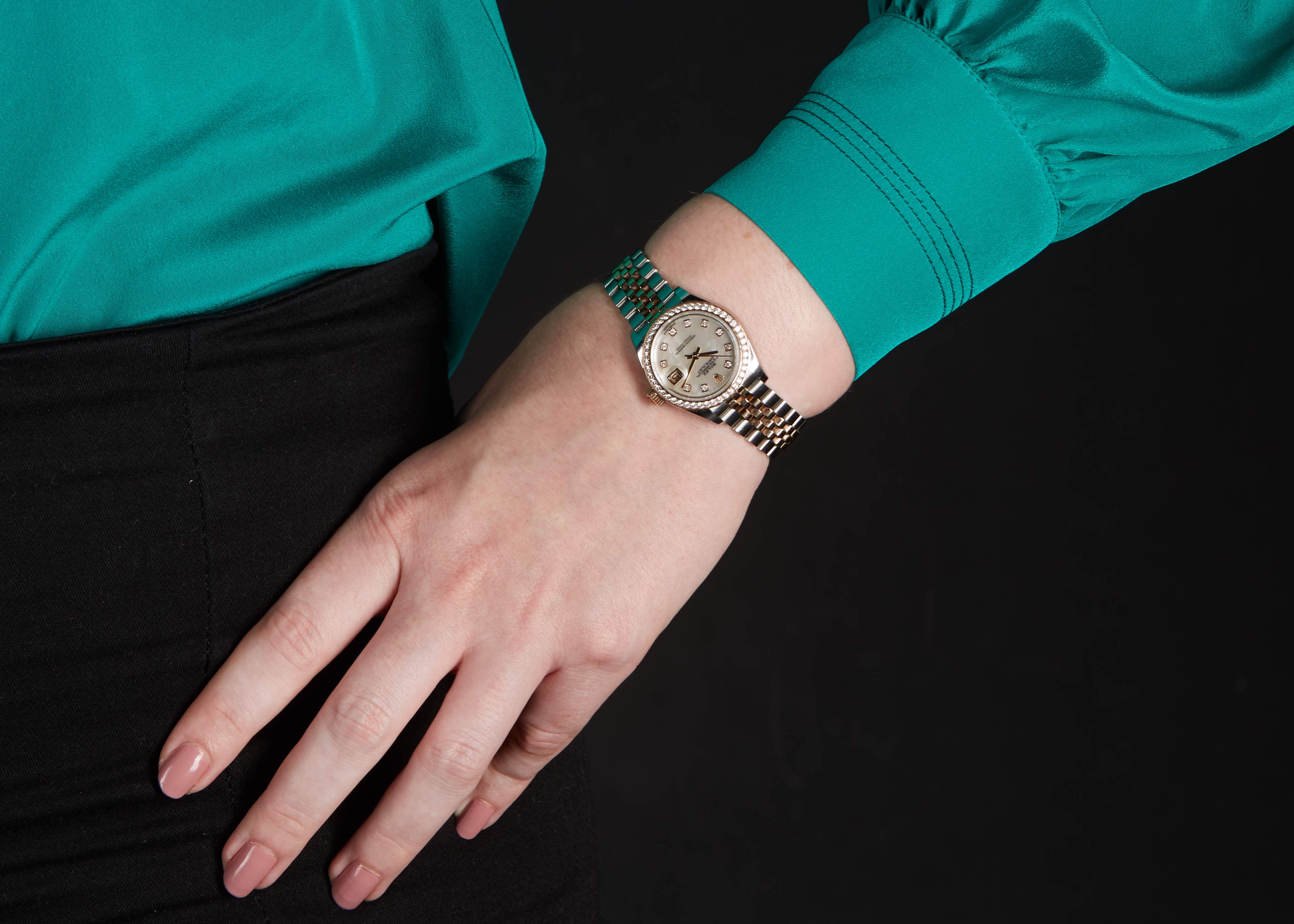 ROLEX | DATEJUST, REFERENCE 279381RBR STAINLESS STEEL AND PINK GOLD ...