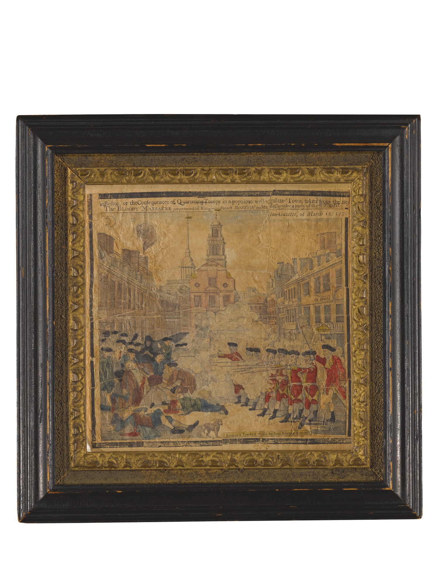 PAUL REVERE | BROADSIDE ACCOUNT OF THE BLOODY MASSACRE (BRIGHAM PLATE ...