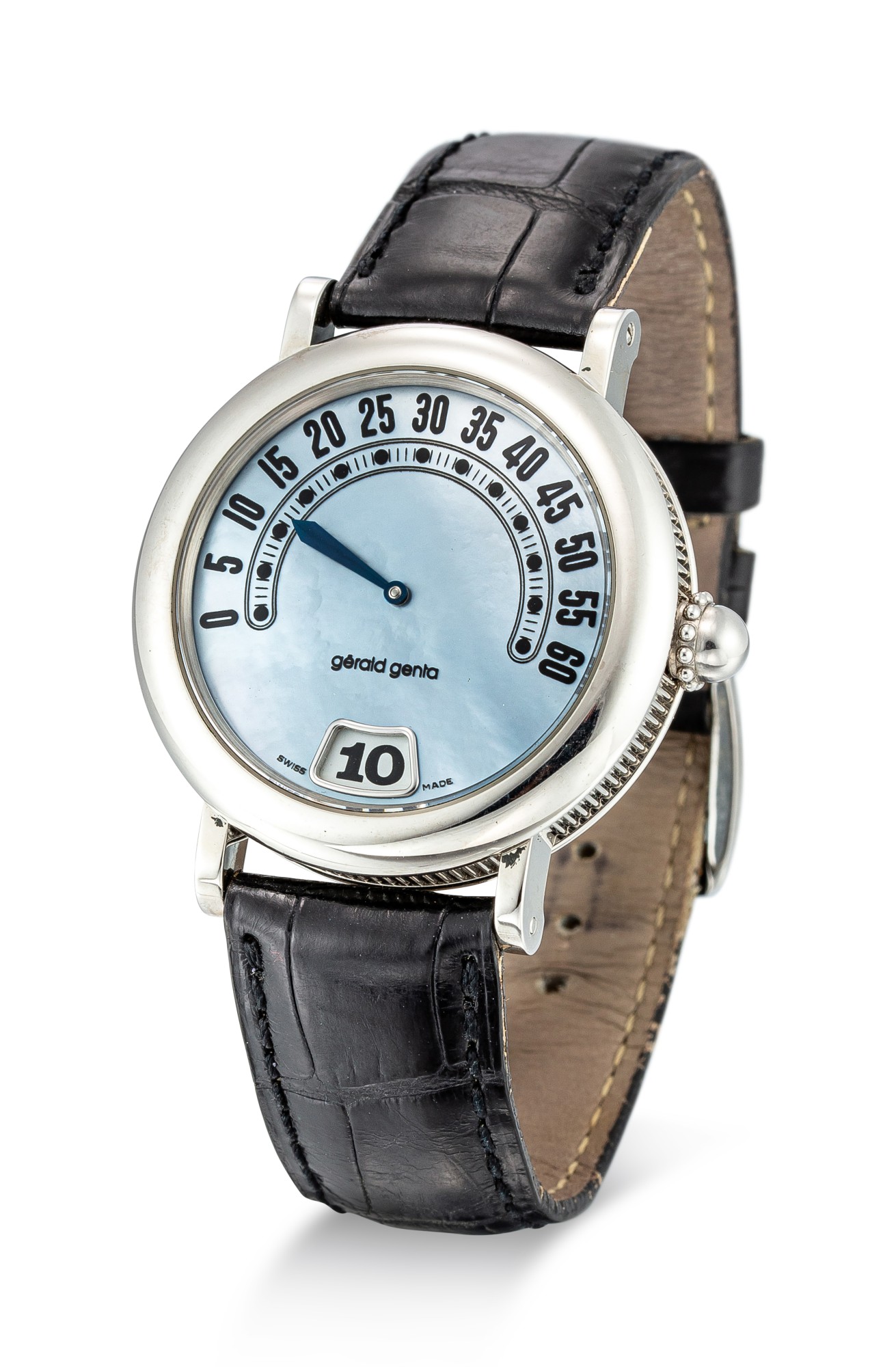GERALD GENTA | RETRO, REFERENCE G. 3634 A STAINLESS STEEL JUMPING HOUR ...