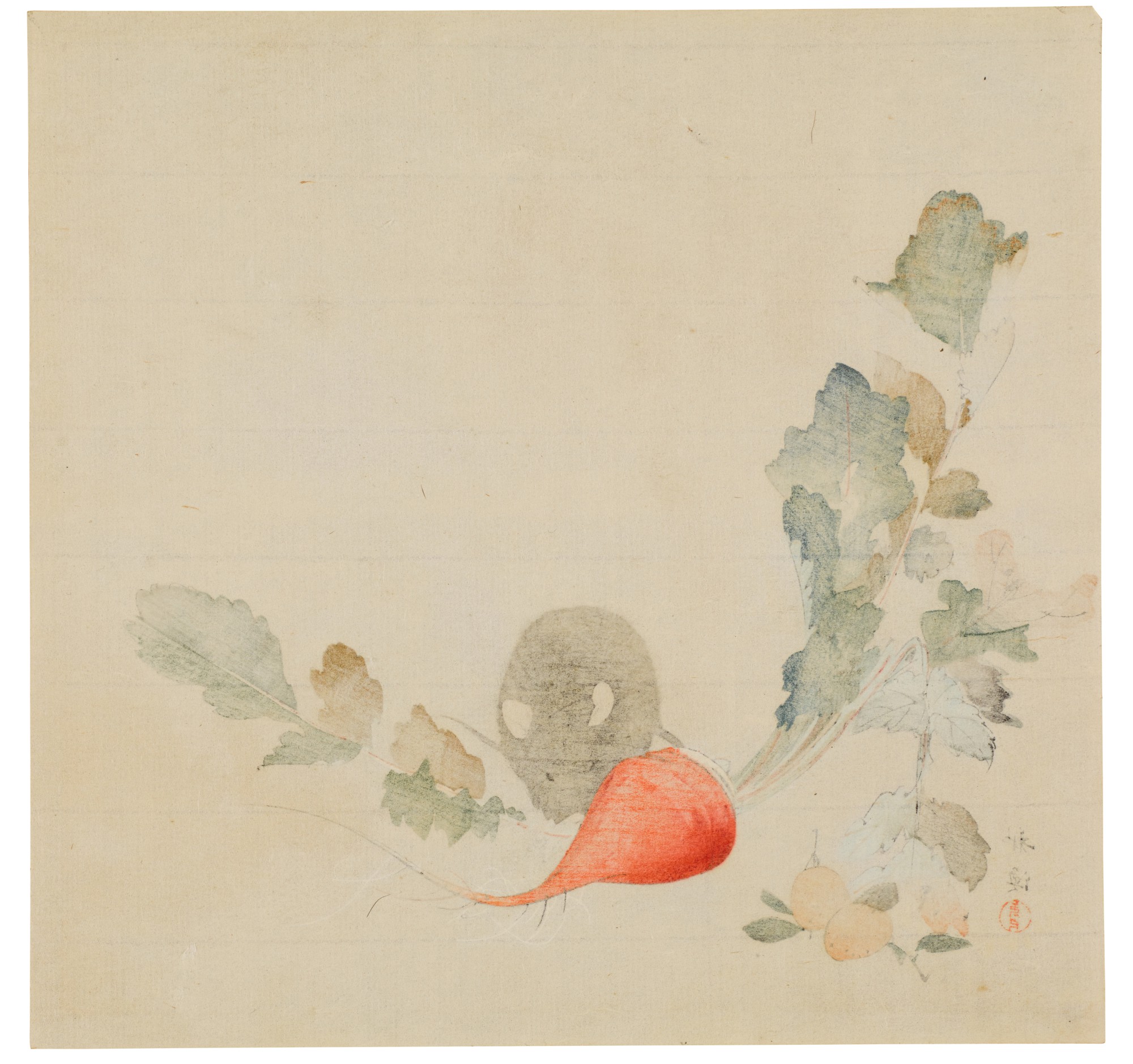 Tsukioka Kogyo (1869-1927) Three kacho-ga woodblock prints, Meiji ...