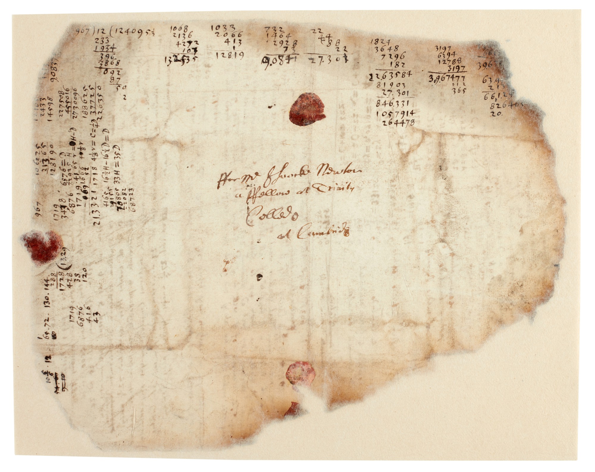 NEWTON | Autograph manuscript notes on the Great Pyramid of Egypt, c ...