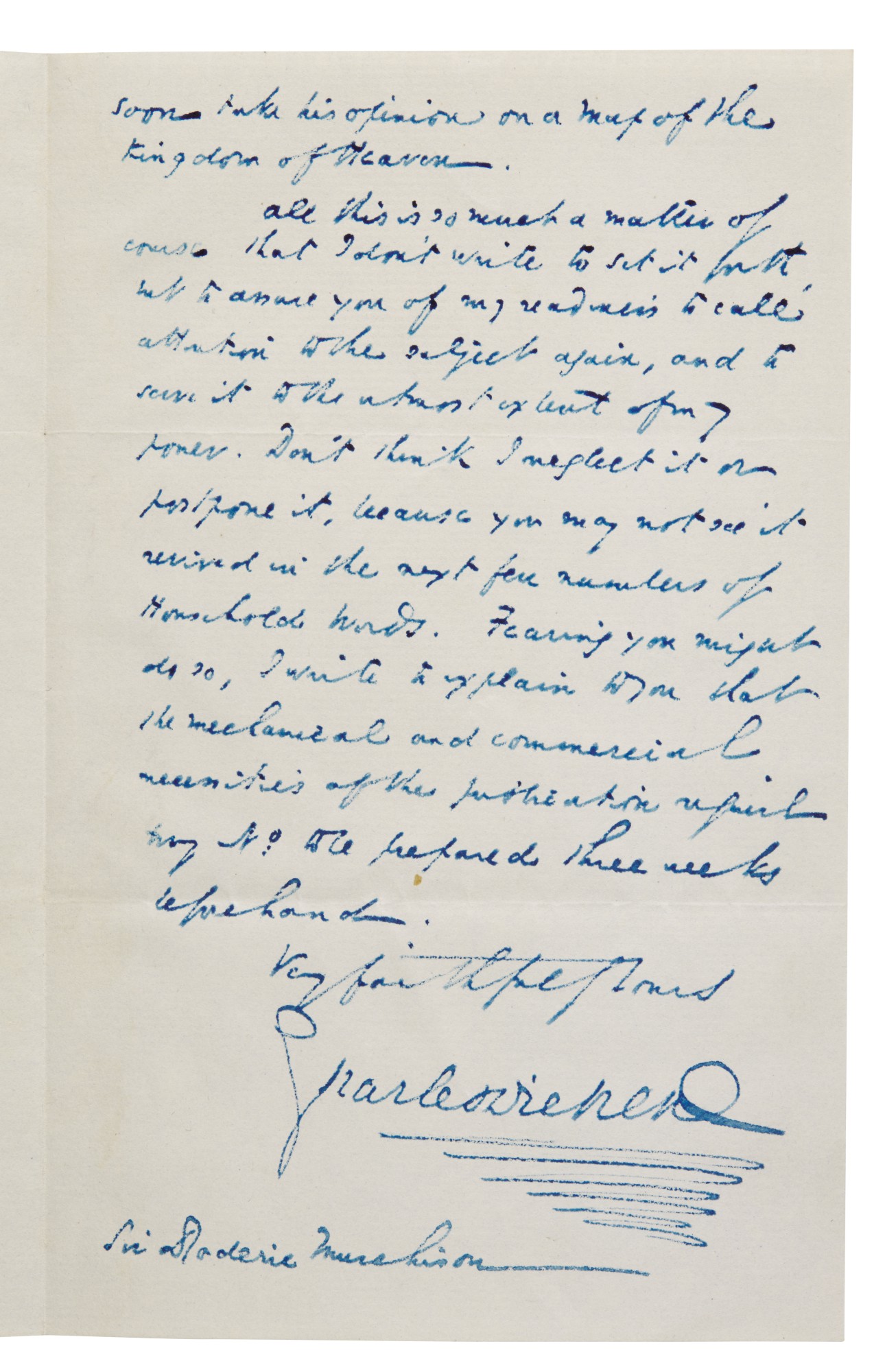 Dickens, autograph letter signed to Roderick Murchison, 1857 | English ...
