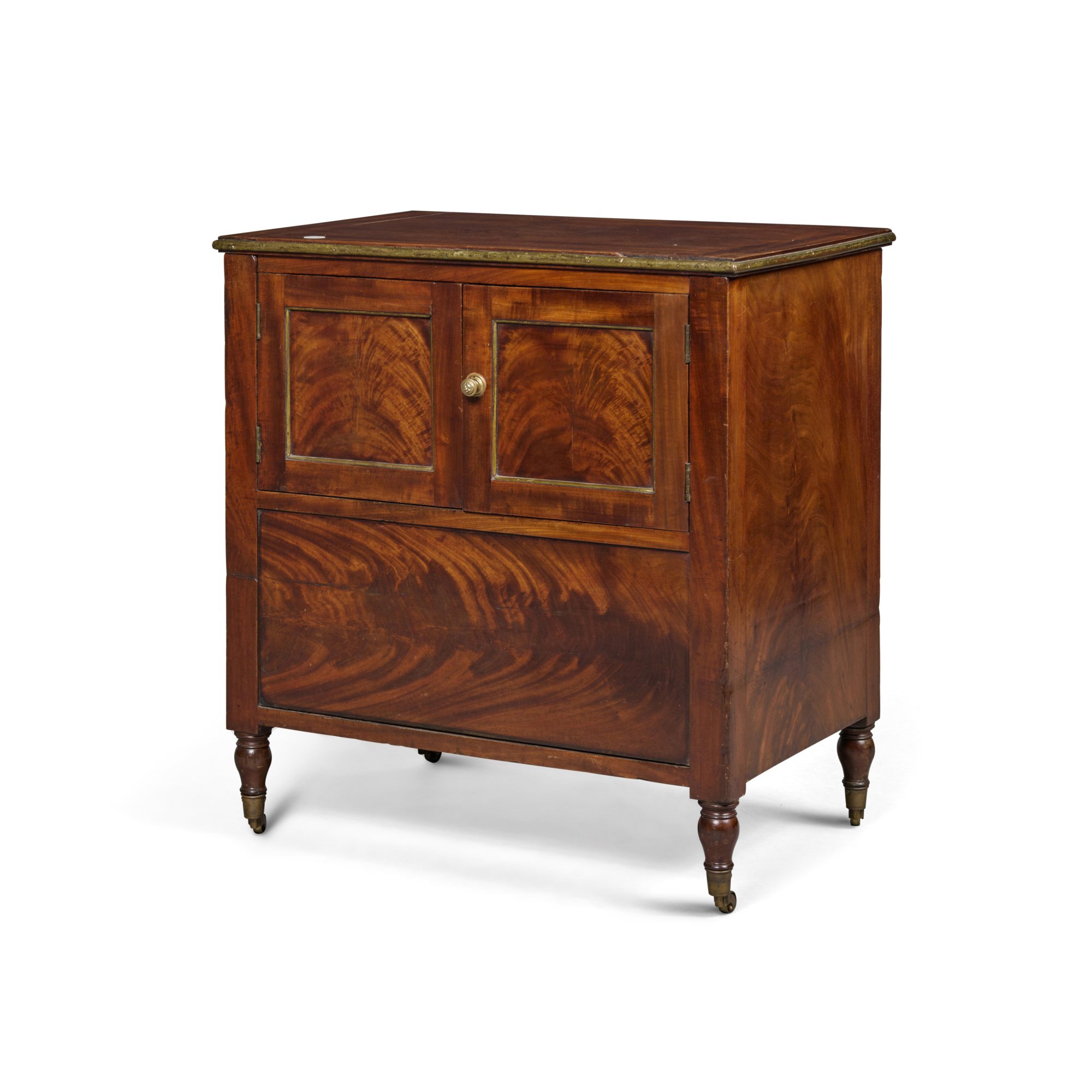 A Classical Brass Mounted and Highly Figured Mahogany Commode, New York ...