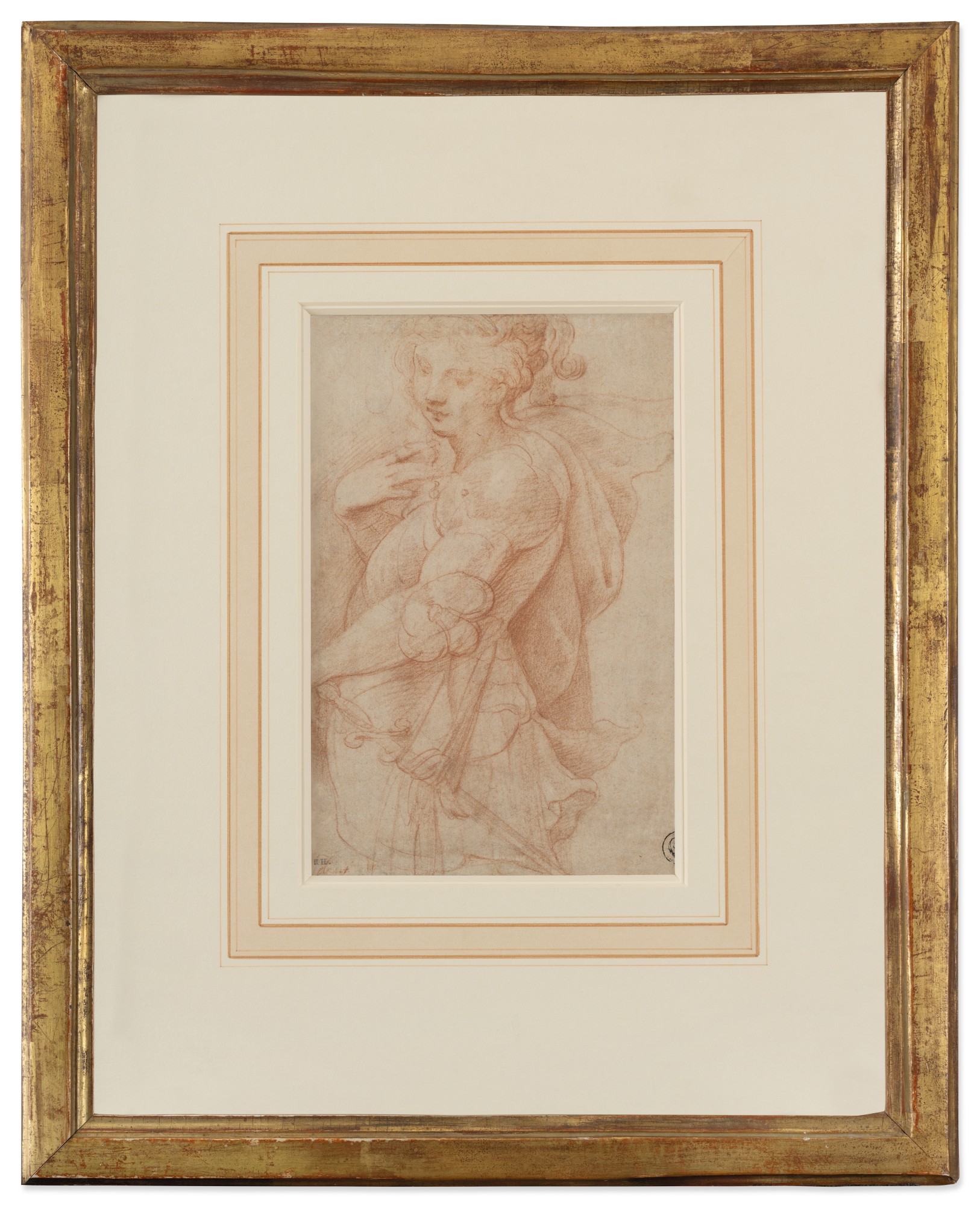 Study of a female figure in armor, possibly Minerva | Master Works on ...